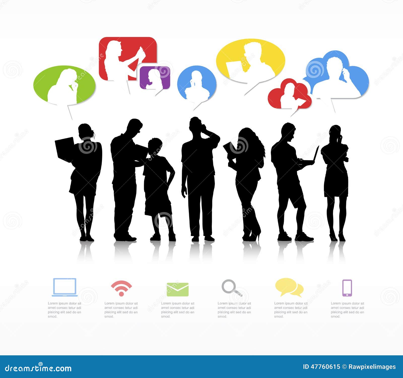 People Communicating Indicates Computer Network And Communicate Stock ...