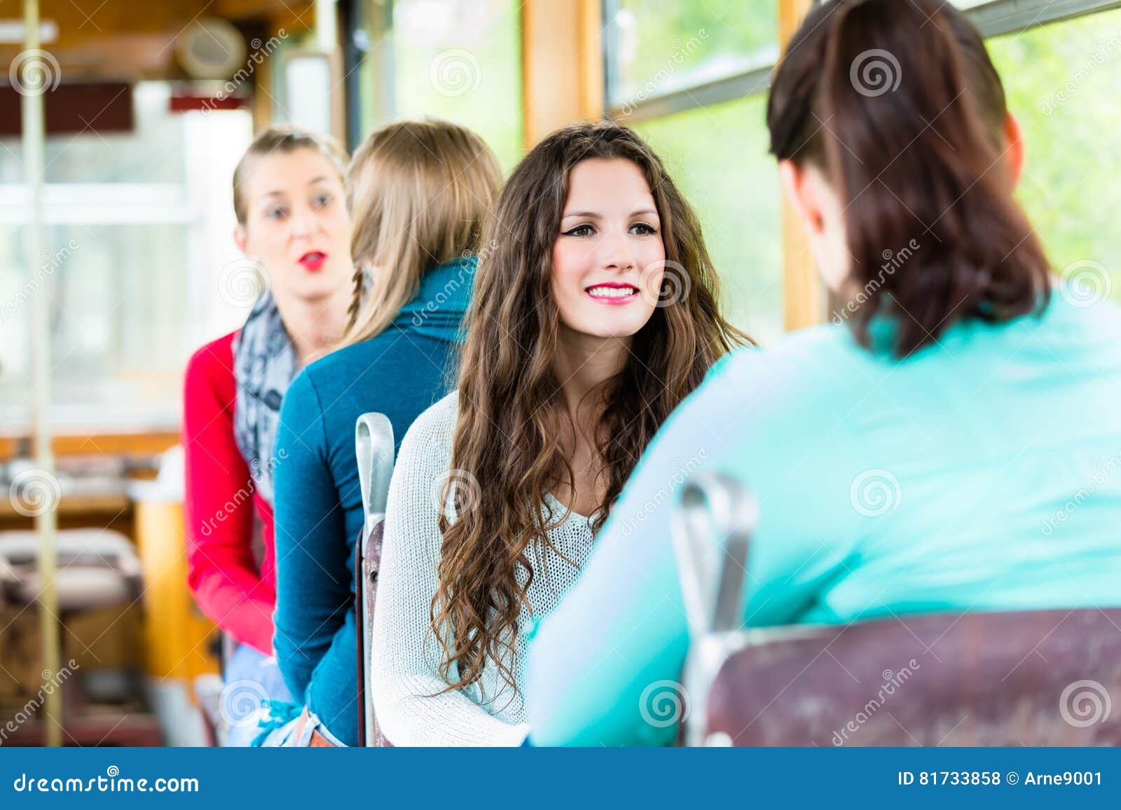 Group of People Commuting in Tram or Cable Car Stock Photo - Image of ...