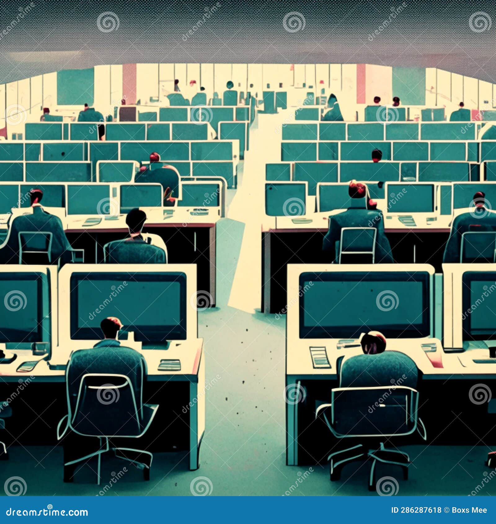 Group of People in the Computer Room. Computer Room with Computers ...