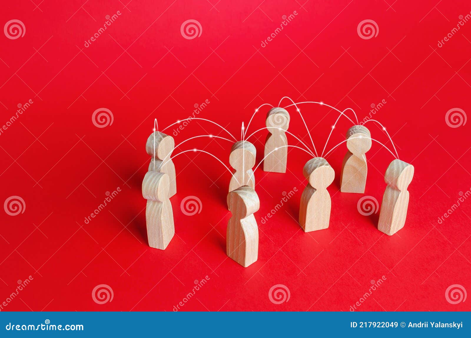 Group of People Connected by Lines. Team Relationships Interconnected ...