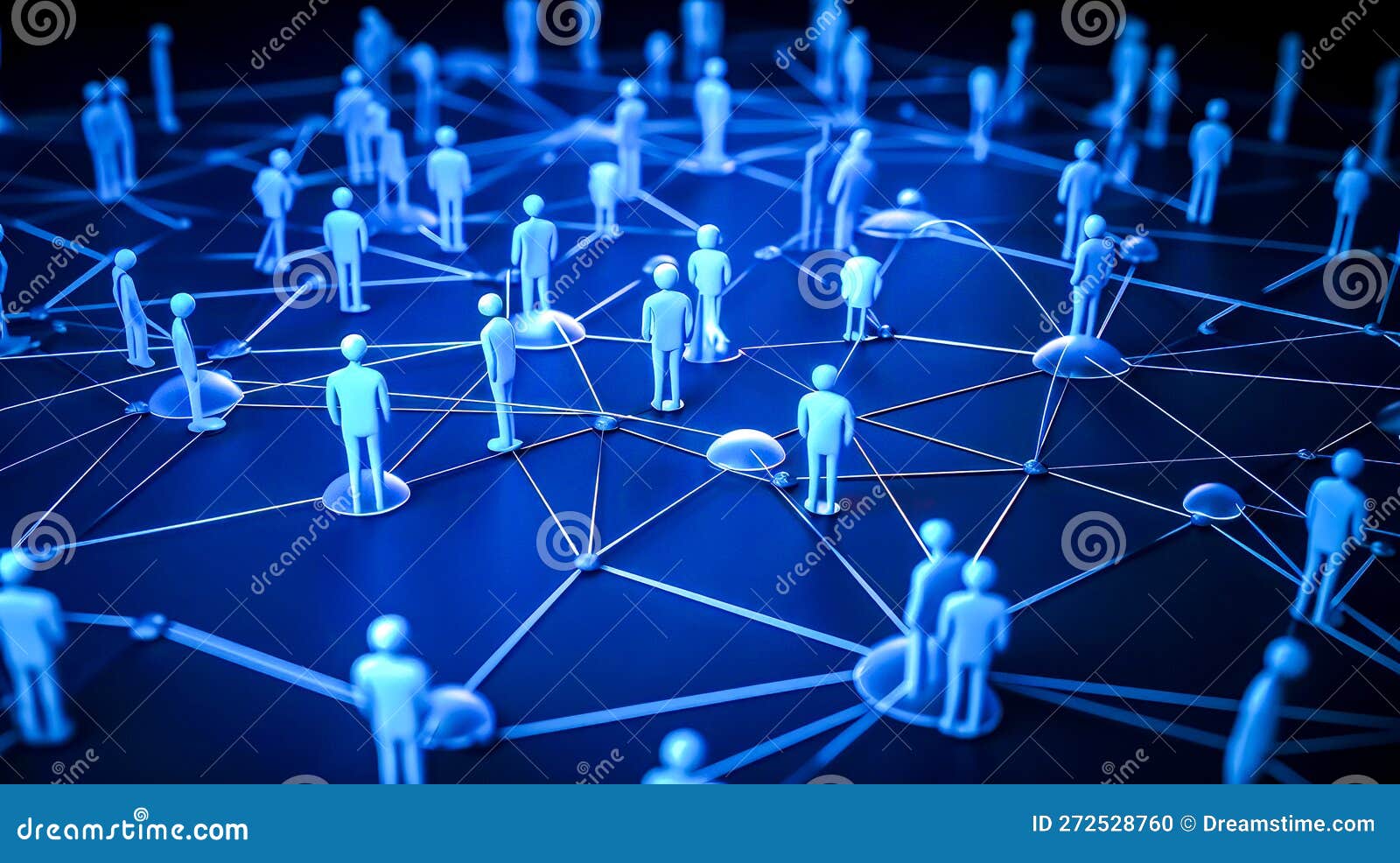 Group of People Connected by Network. Generative AI Stock Illustration ...