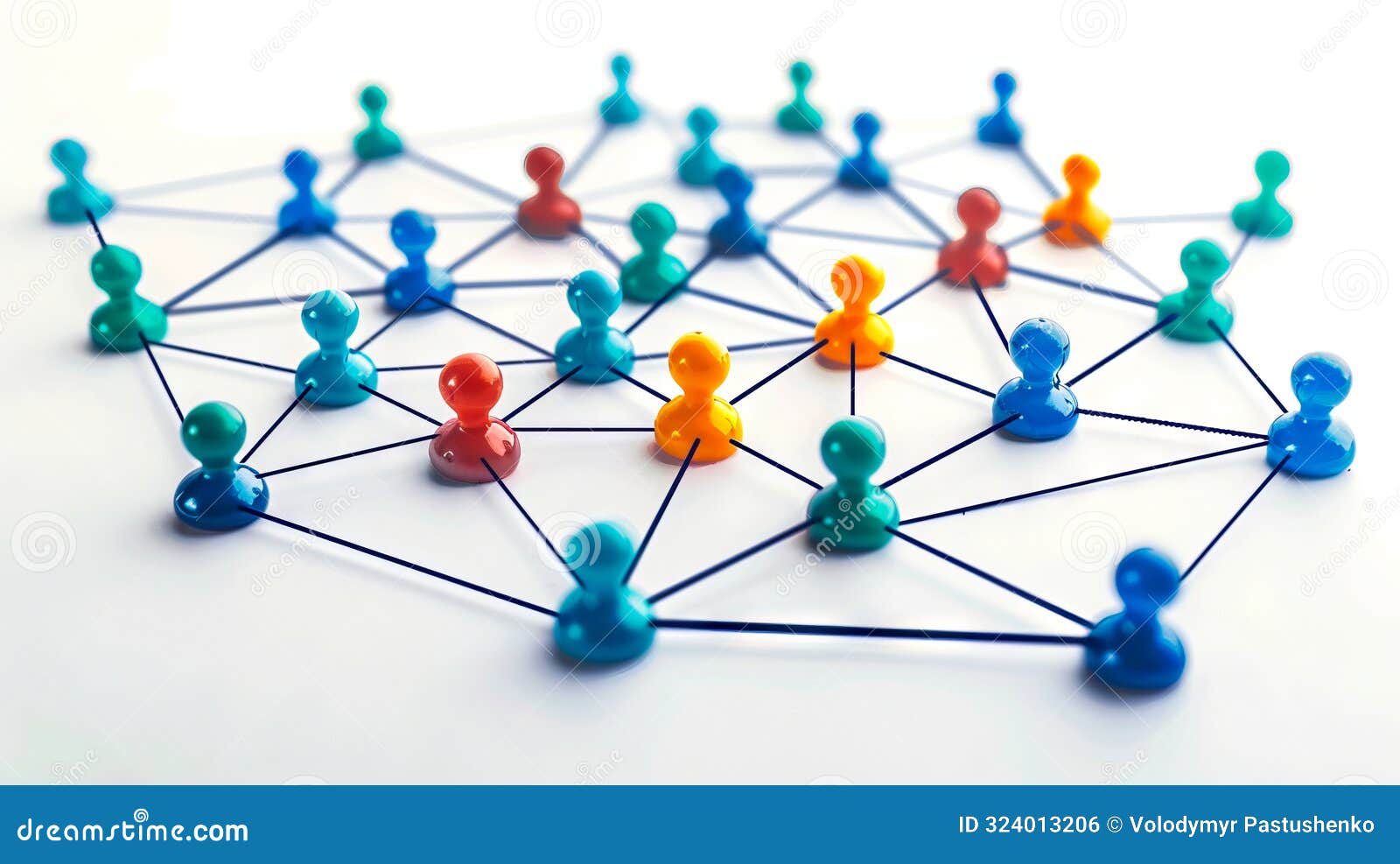 A Group of People Connected Together in a Network Stock Photo - Image ...