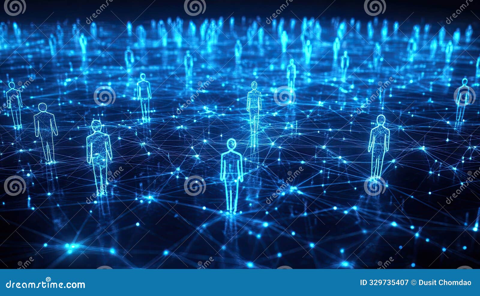 A Group of People are Connected by a Web of Lines Stock Image - Image ...
