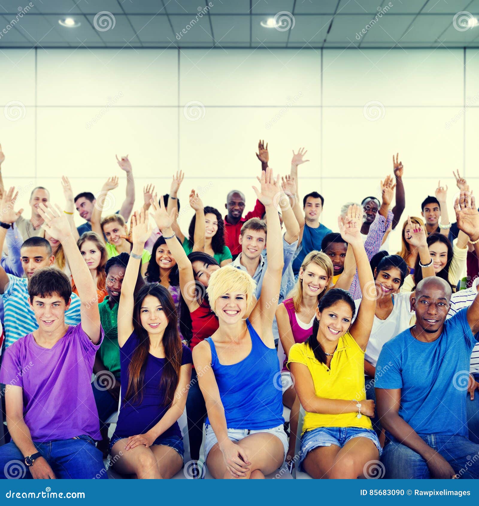 Group People Crowd Cooperation Suggestion Volunteer Concept Stock Photo ...
