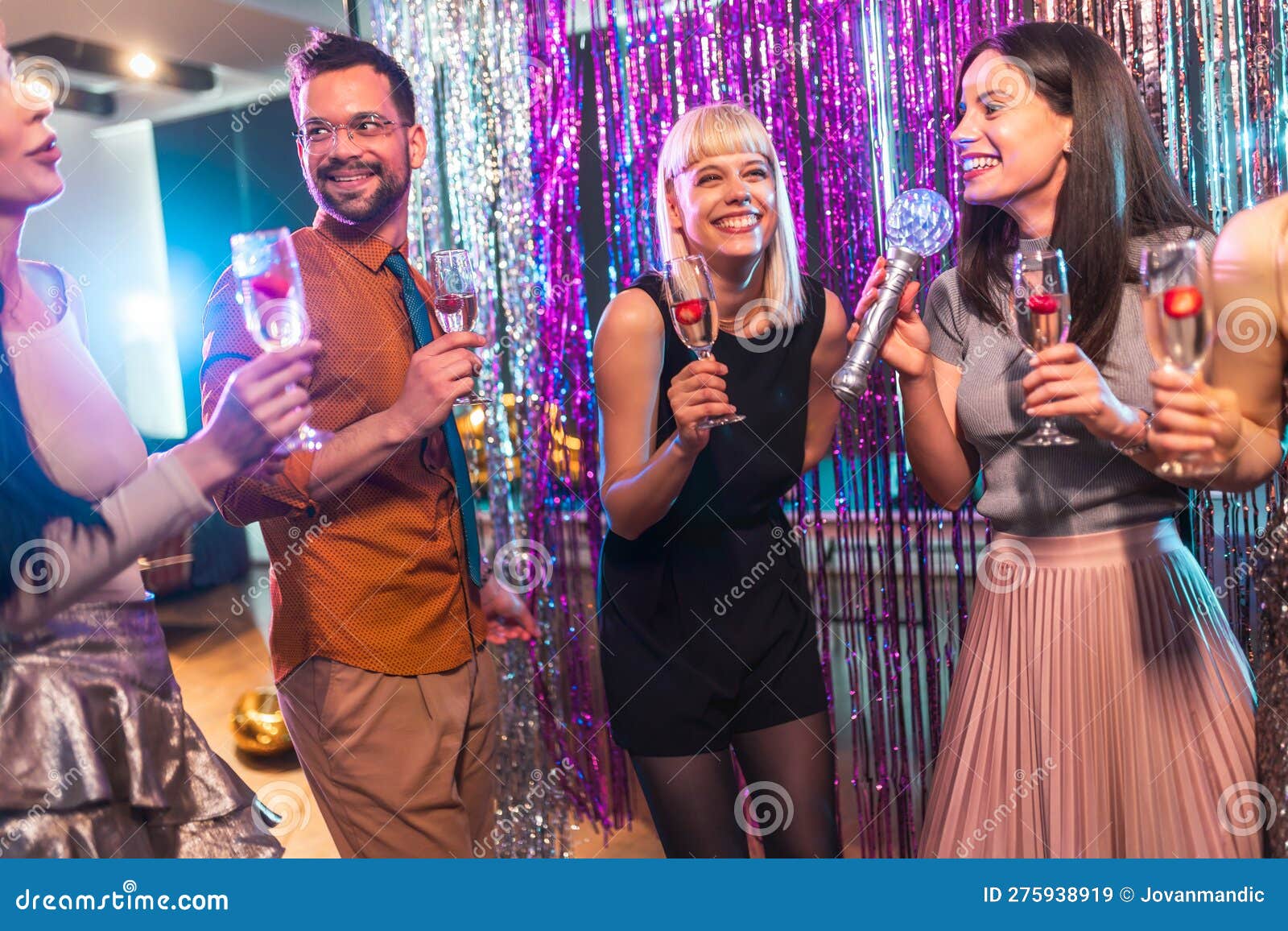 Group of People Dancing in the Club Stock Image - Image of celebration ...