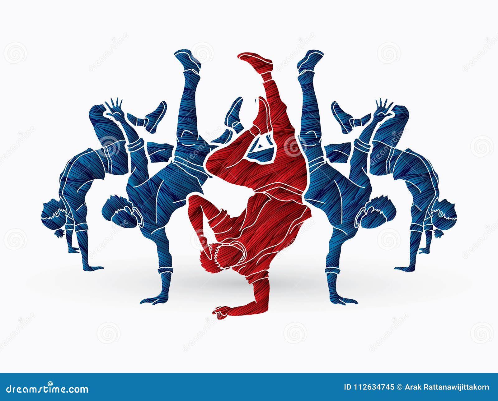 Group of People Dancing, Dancing Action, Dancer Training Graphic Vector ...