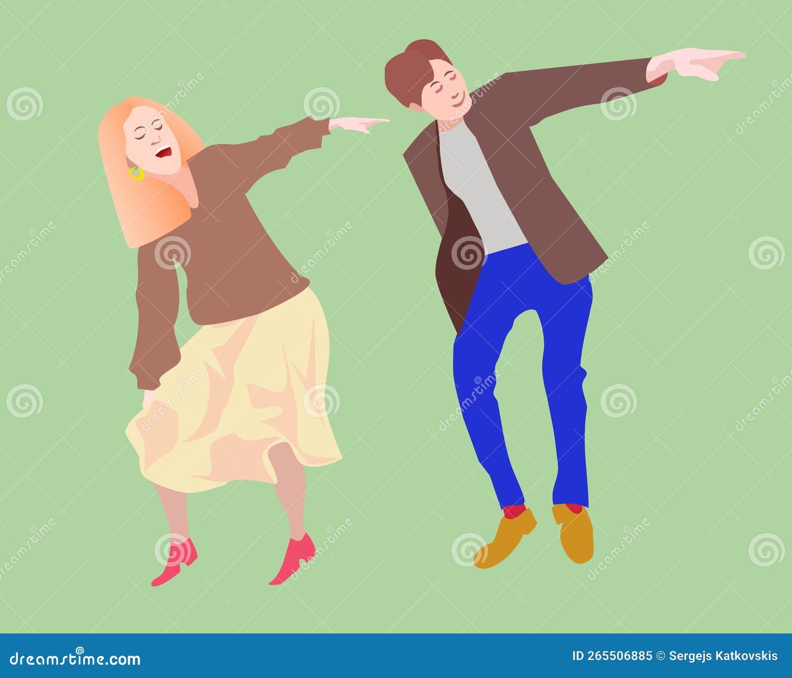 Group of People Dancing in the Office Stock Illustration - Illustration ...