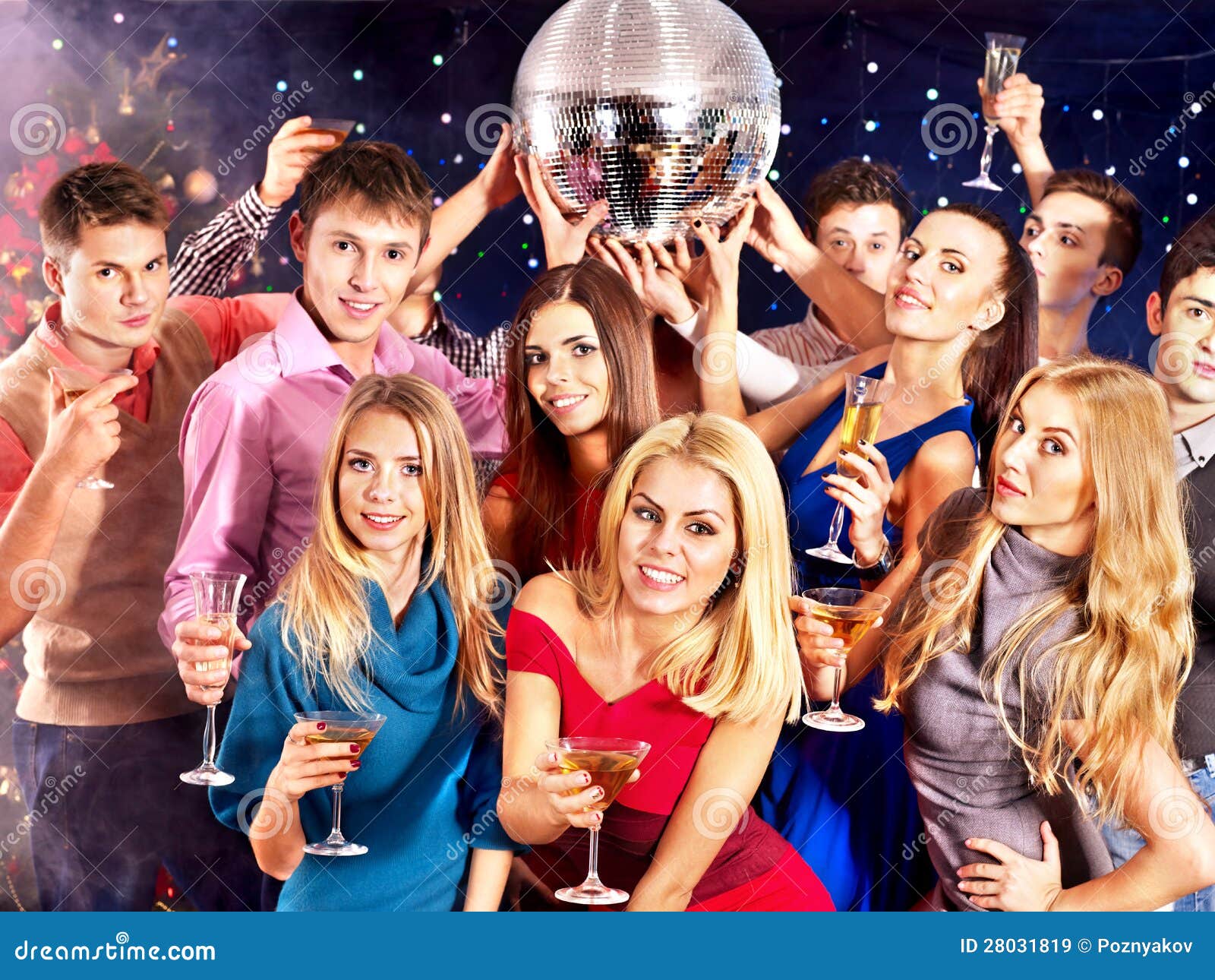 Group People Dancing at Party. Stock Image - Image of drink, dancer ...