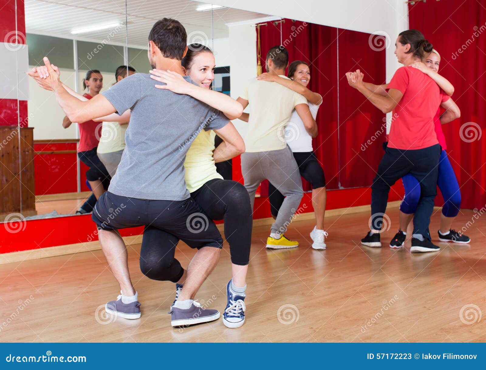 Group of People Dancing Salsa in Studio Stock Image - Image of group ...