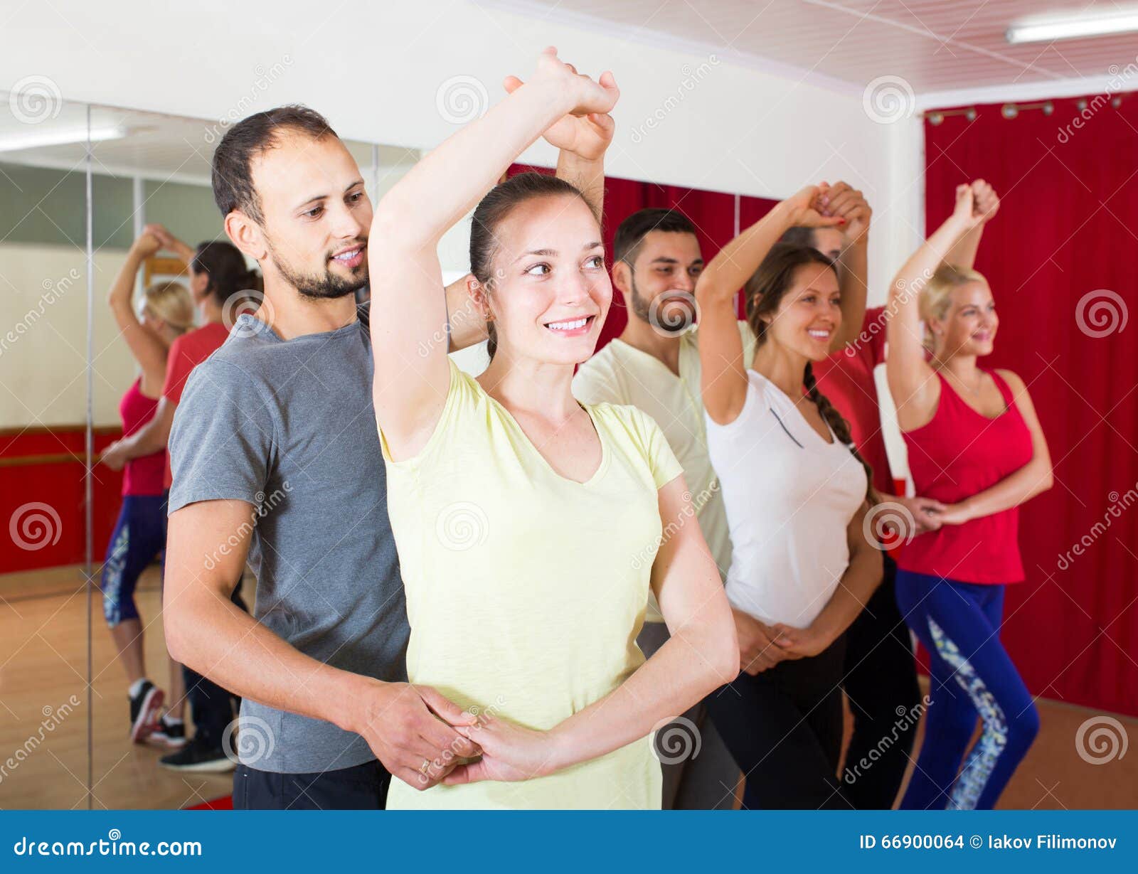 Group of People Dancing Salsa in Studio Stock Photo - Image of dancing ...