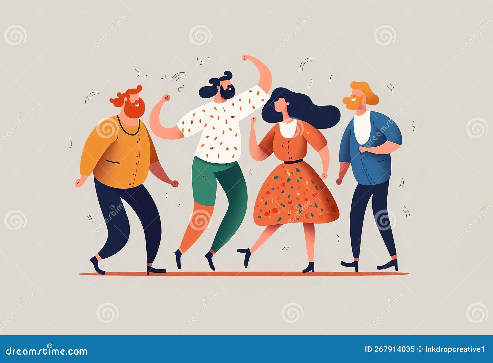 A Group of People Dancing To Music at a Party. Generative Ai Stock ...