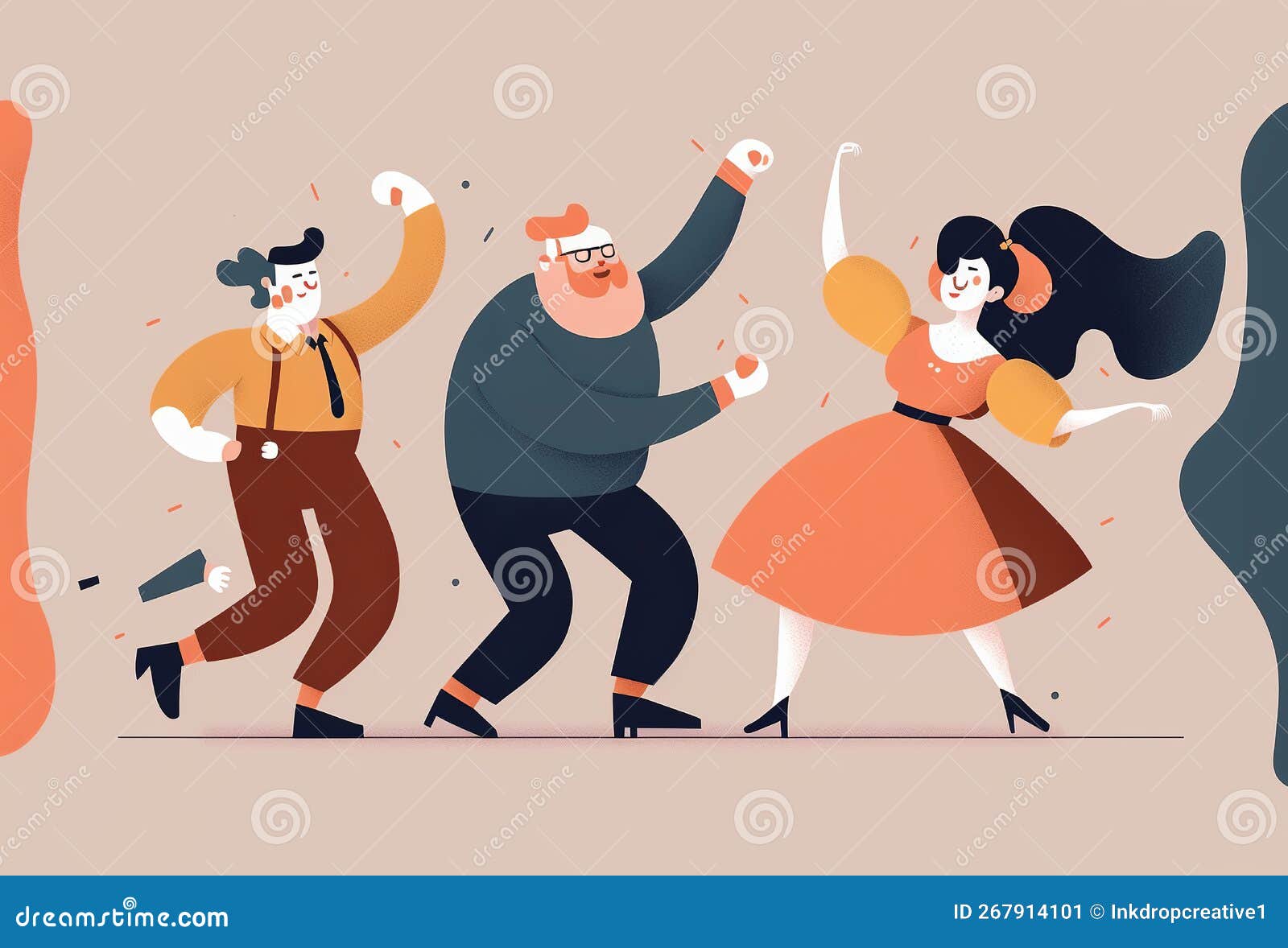 A Group of People Dancing To Music at a Party. Generative Ai Stock ...