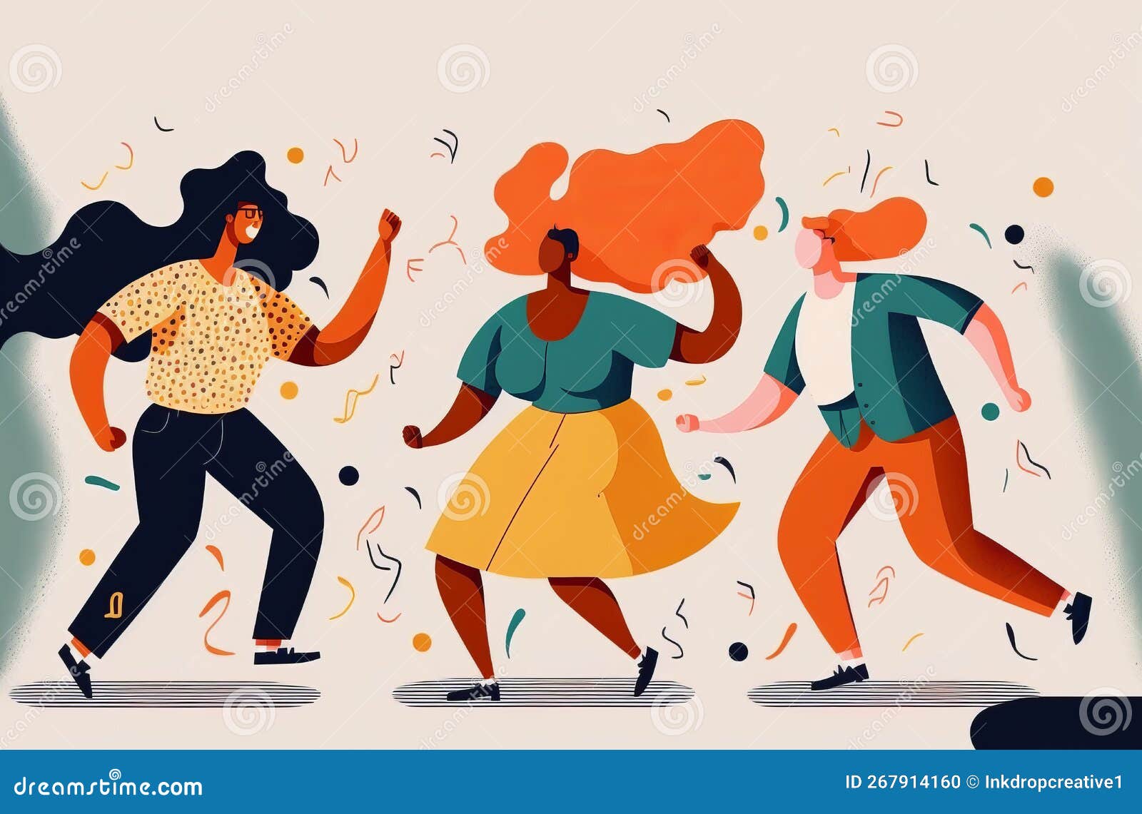 A Group of People Dancing To Music at a Party. Generative Ai Stock ...