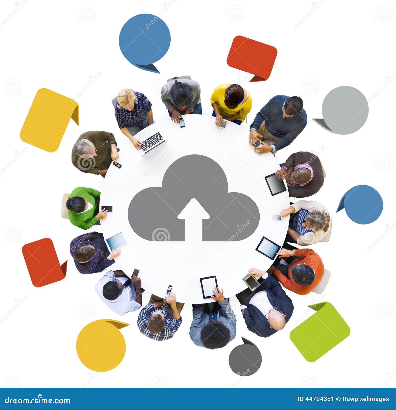 Group of People with Digital Devices Stock Image - Image of descent ...