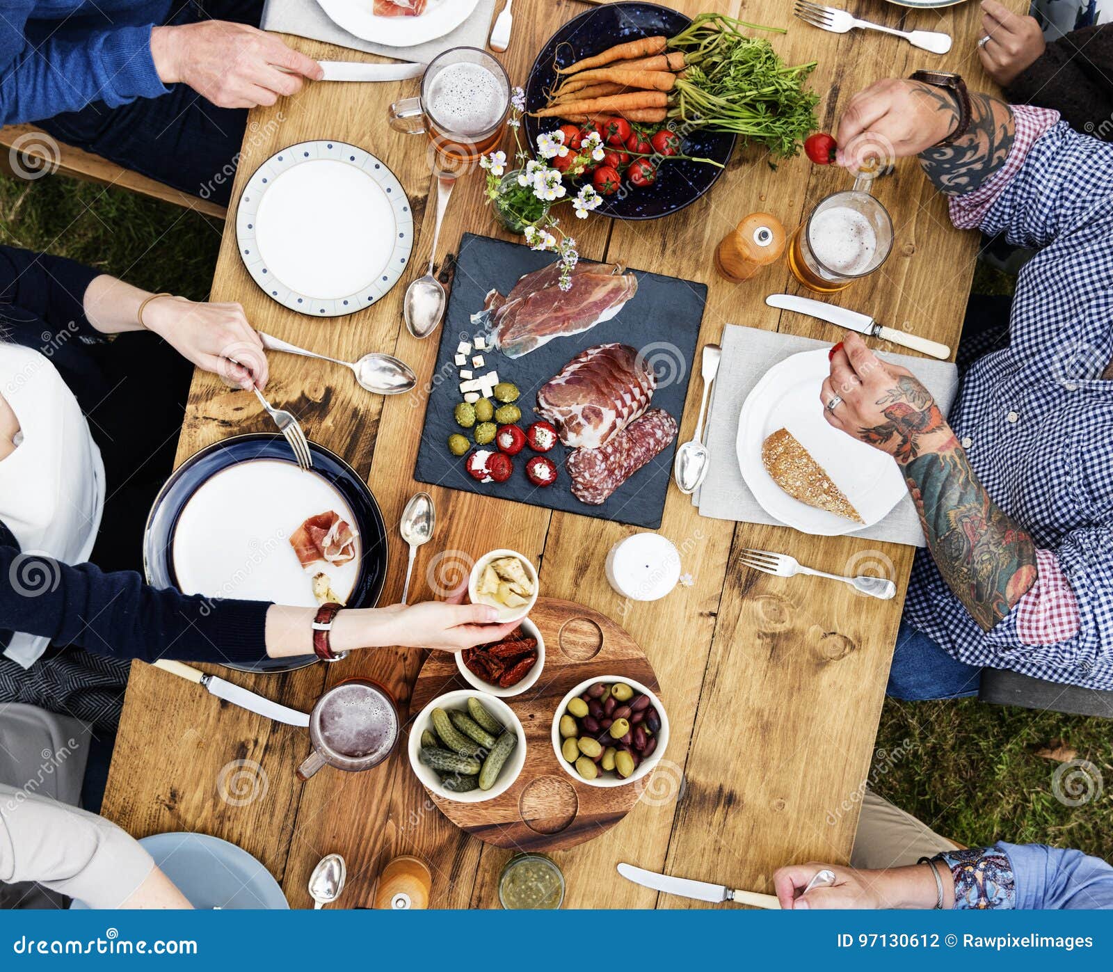 Group of People Dining Concept Stock Photo - Image of eating, gourmet ...