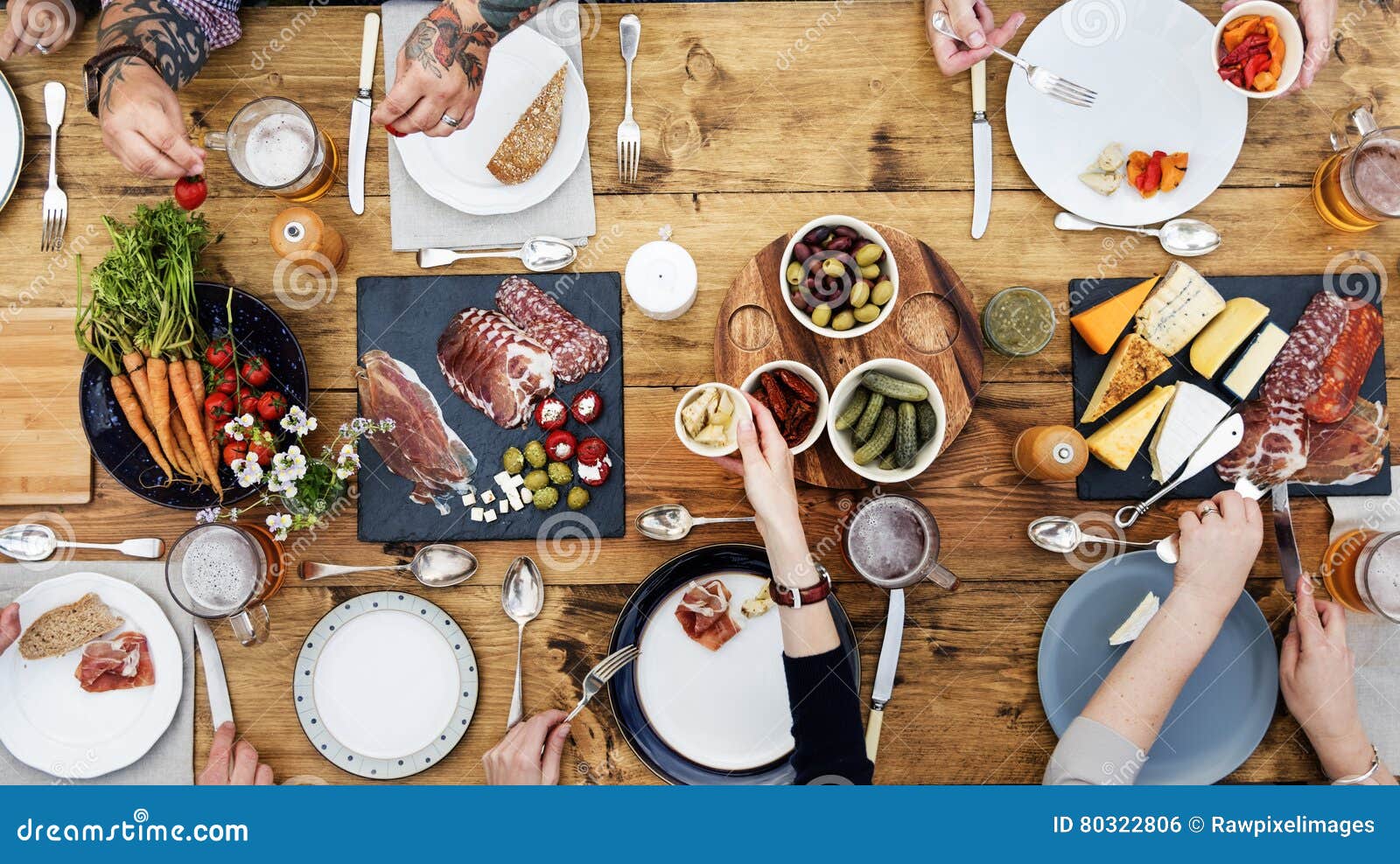 Group of People Dining Concept Stock Photo - Image of group, gourmet ...