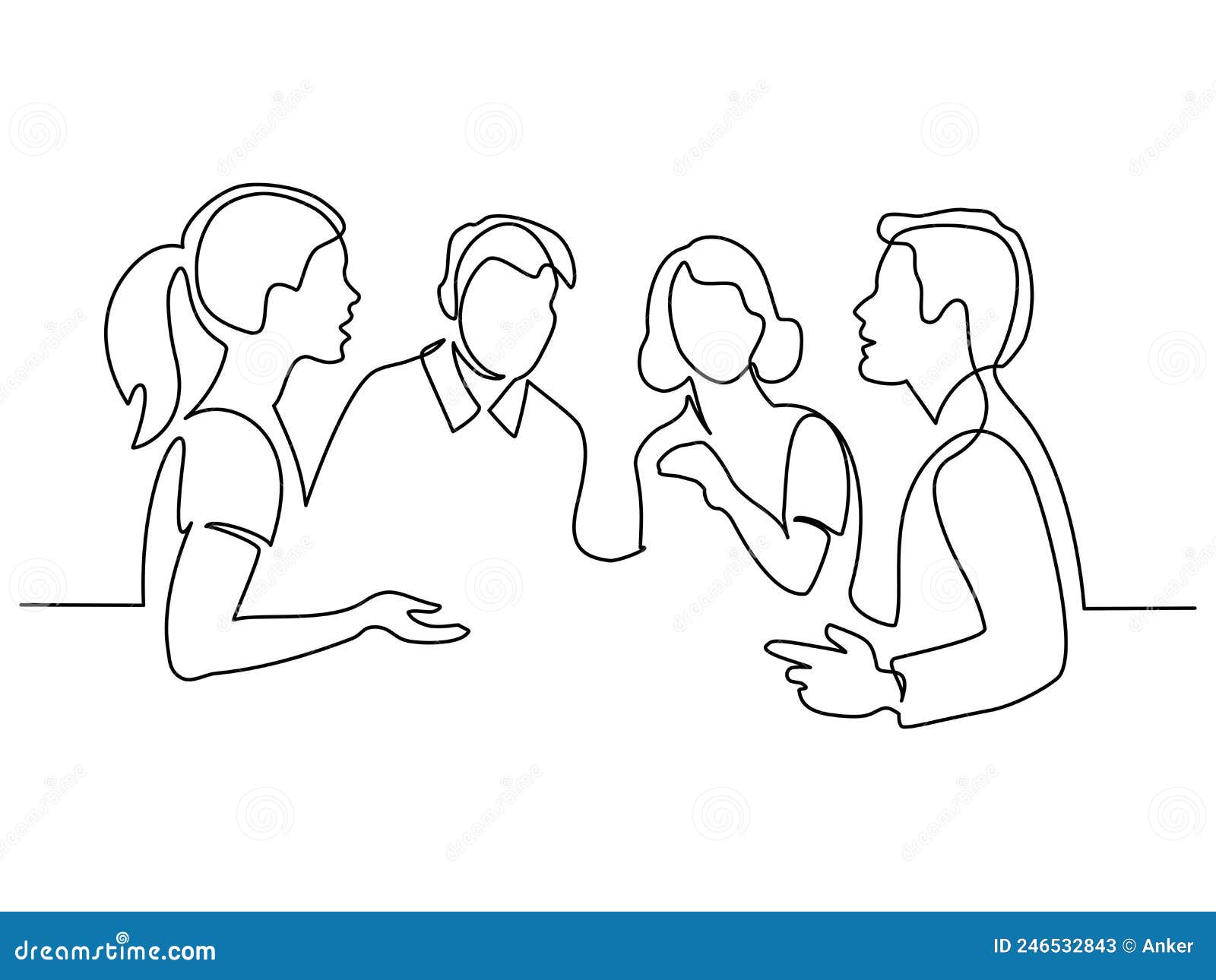 People Discuss Newspaper News Scoop Cartoon Illustration Coloring Page ...