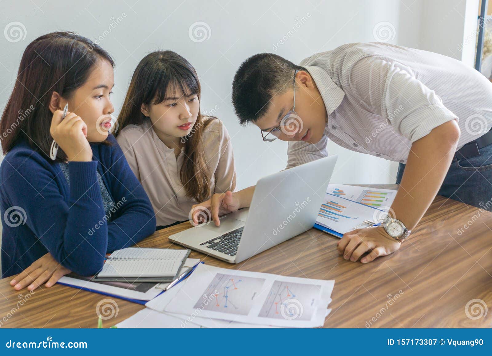 Group of People Discussing and Having Teamwork on Business Project ...