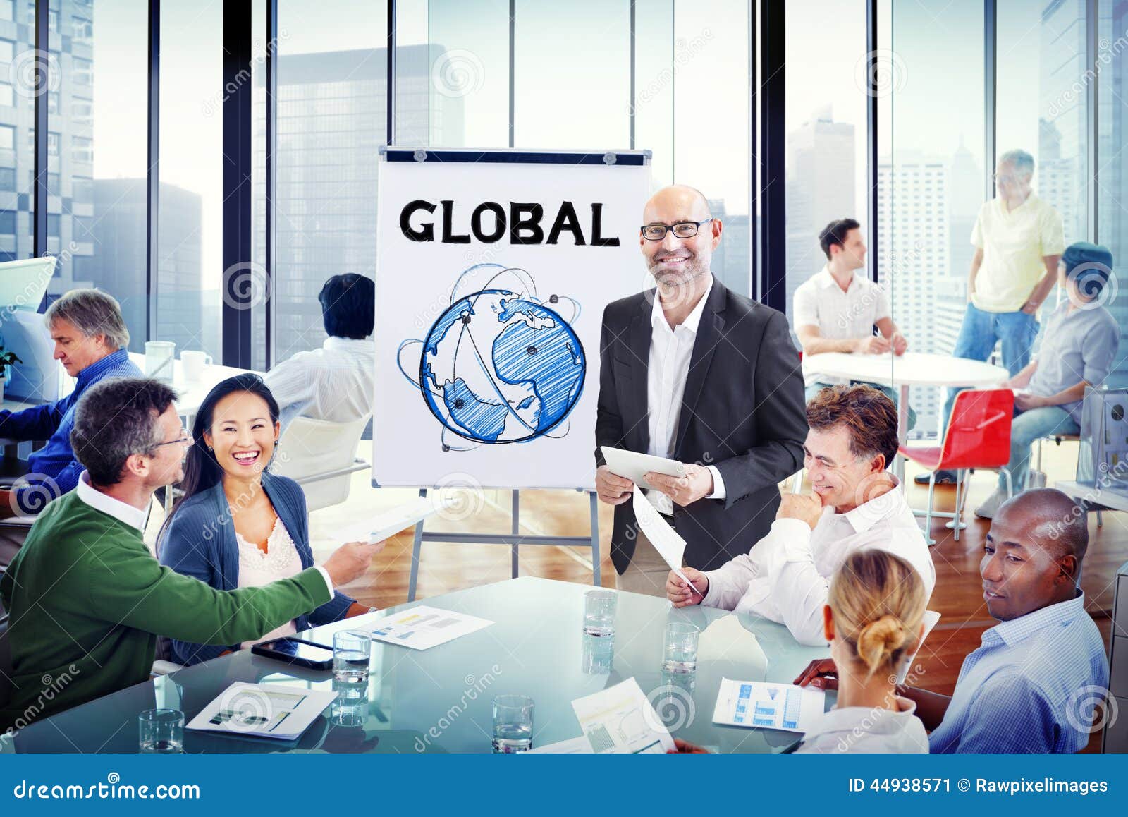 Group of People Discussion with Global Concepts Stock Image - Image of ...