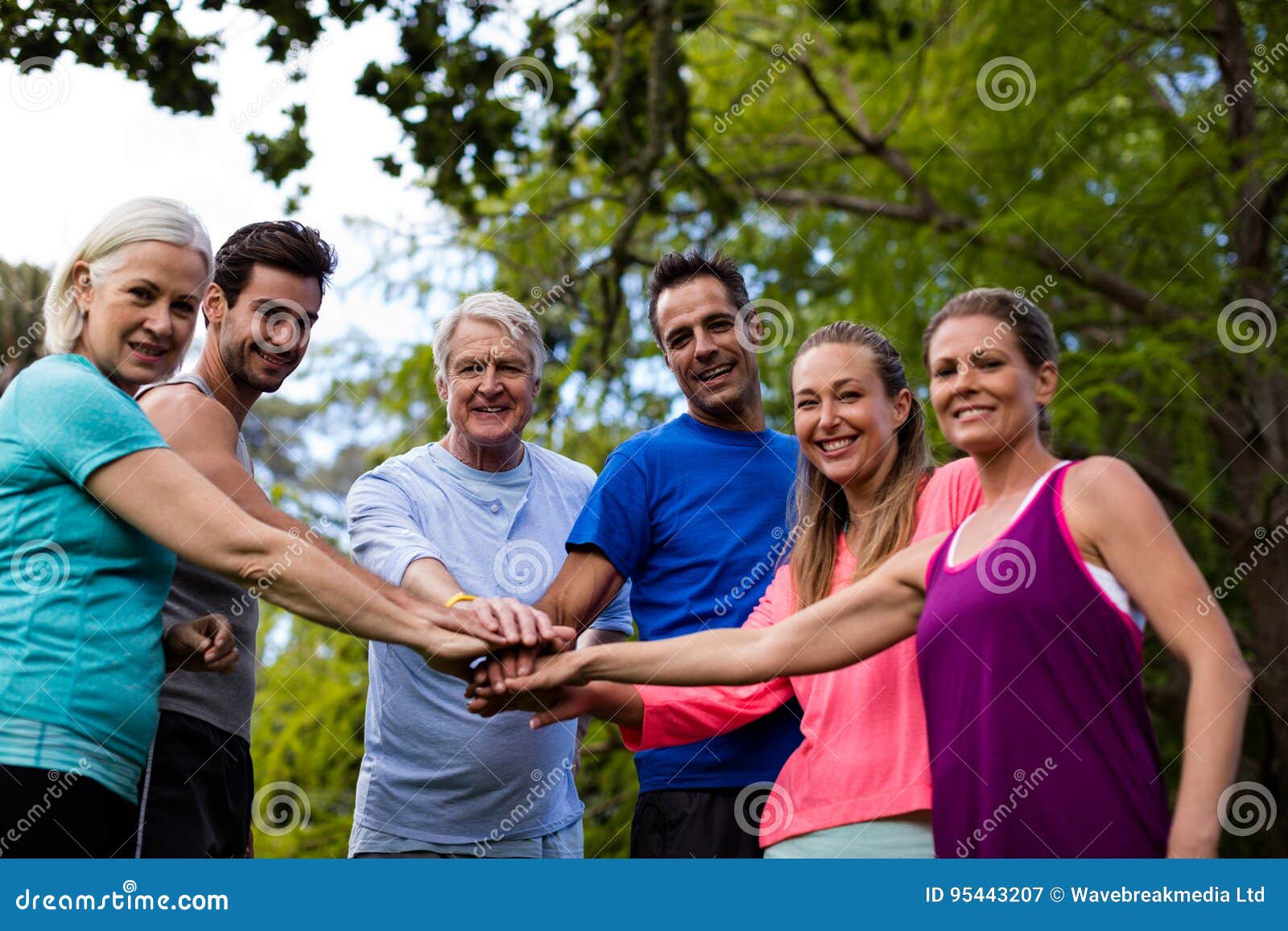 Group of People Doing a Hand Stack Stock Image - Image of caucasian ...