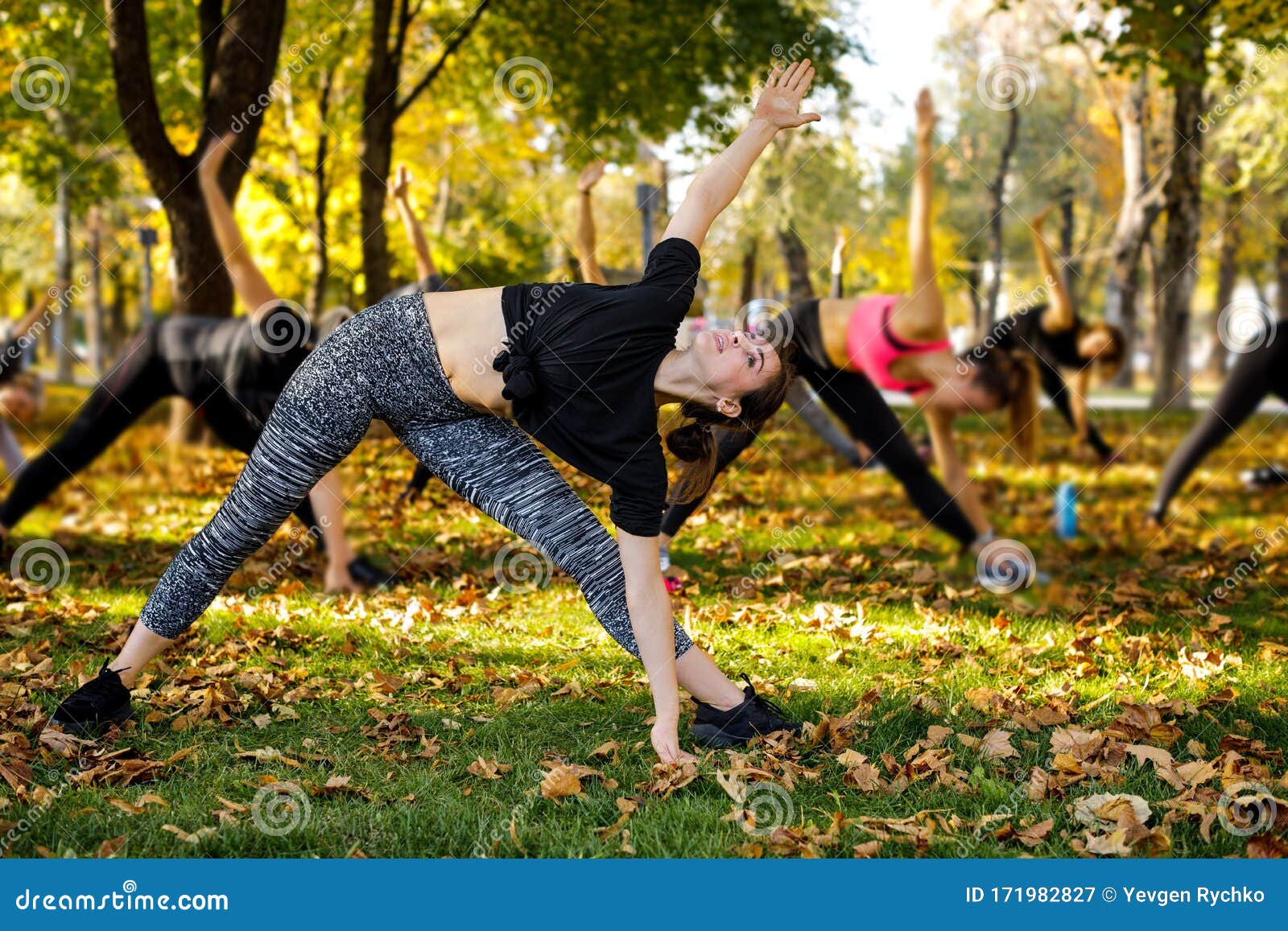 Group of People Doing Outdoor Workout Stock Image - Image of personal ...