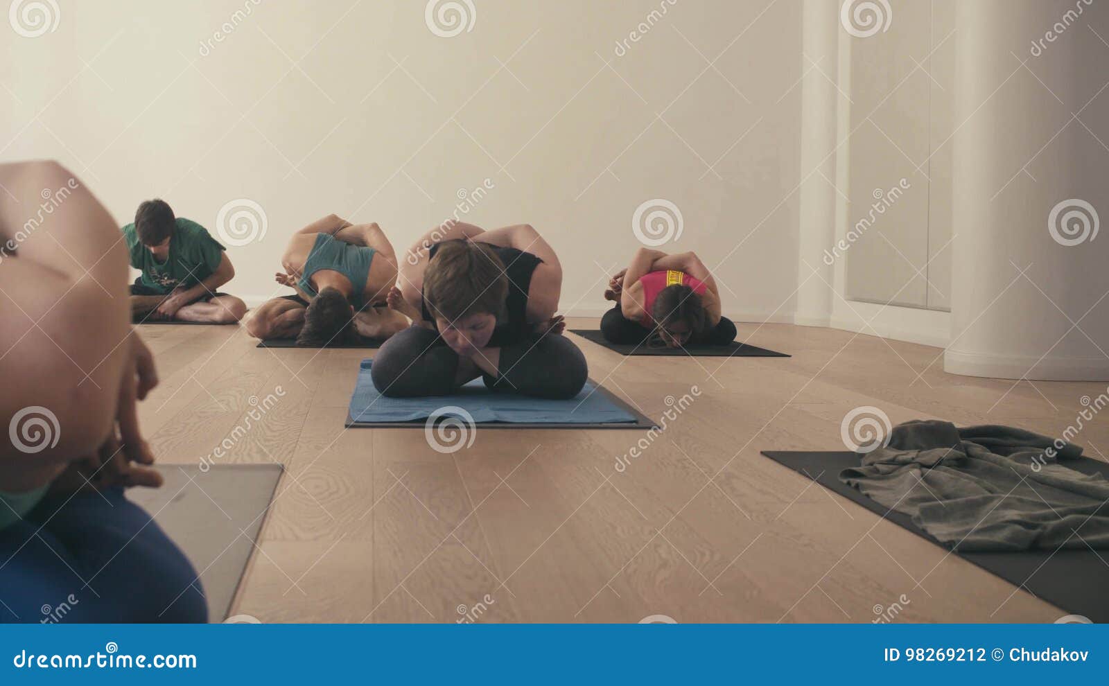 Group of People Doing Yoga Asanas in Studio Stock Footage - Video of ...