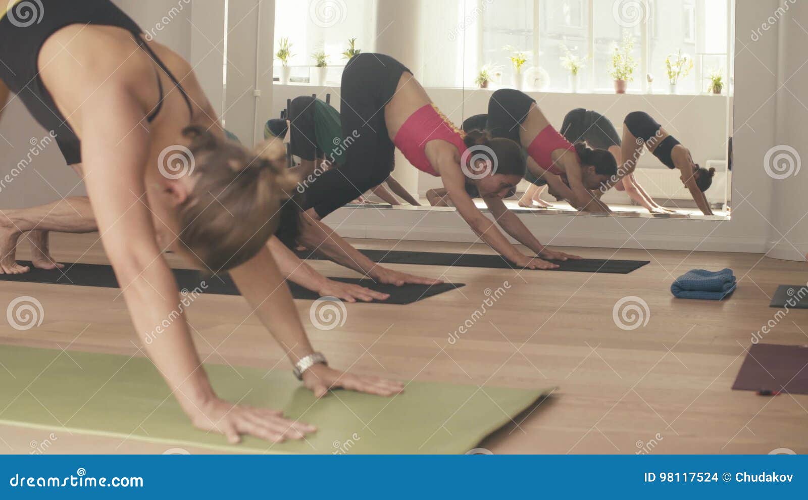 Group of People Doing Yoga Asanas in Studio Stock Footage - Video of ...