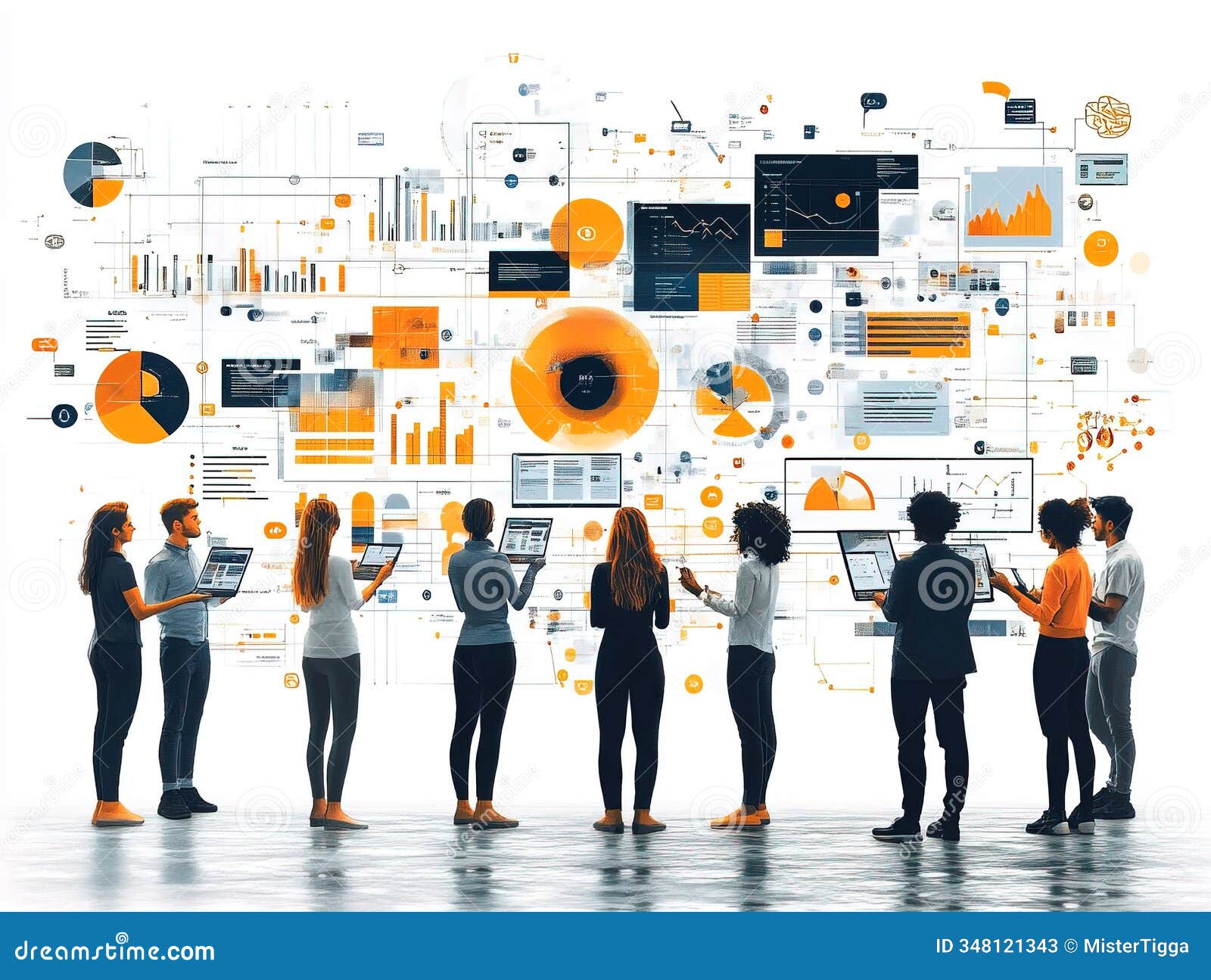 A Group of People, Dressed in Business Attire, Collaborating in a ...