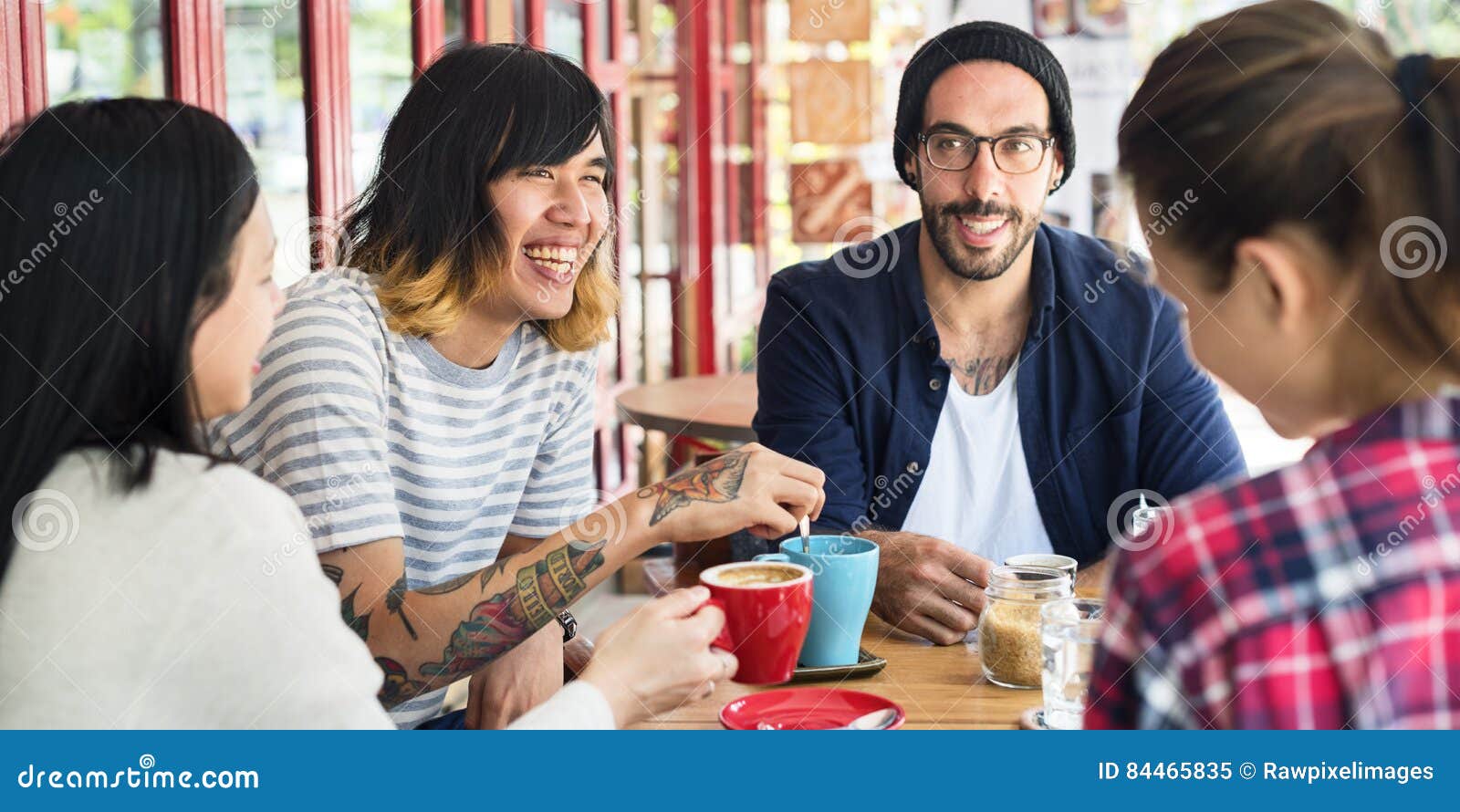Group of People Drinking Coffee Concept Stock Image - Image of indoors ...