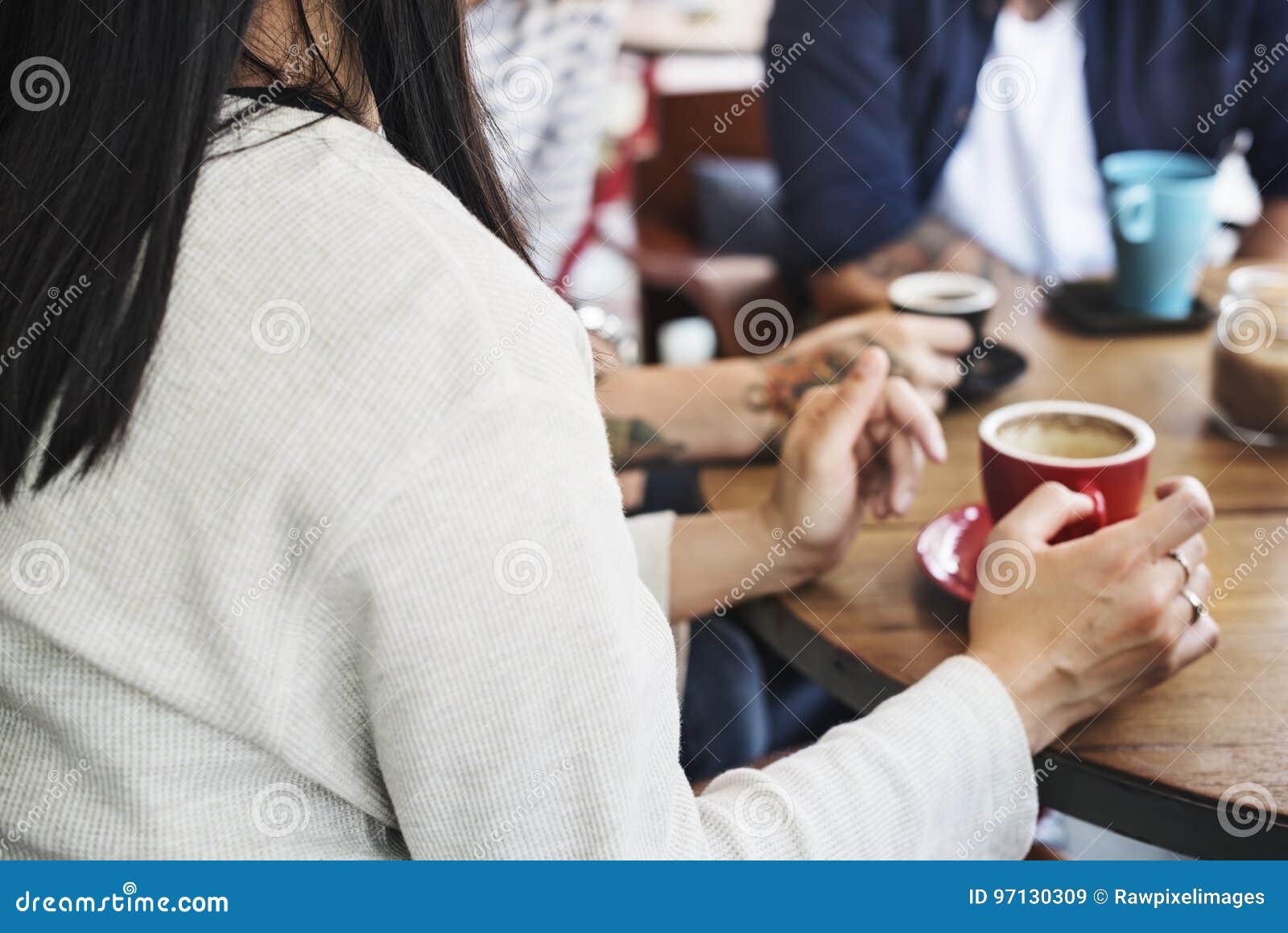 Group of People Drinking Coffee Concept Stock Image - Image of ...