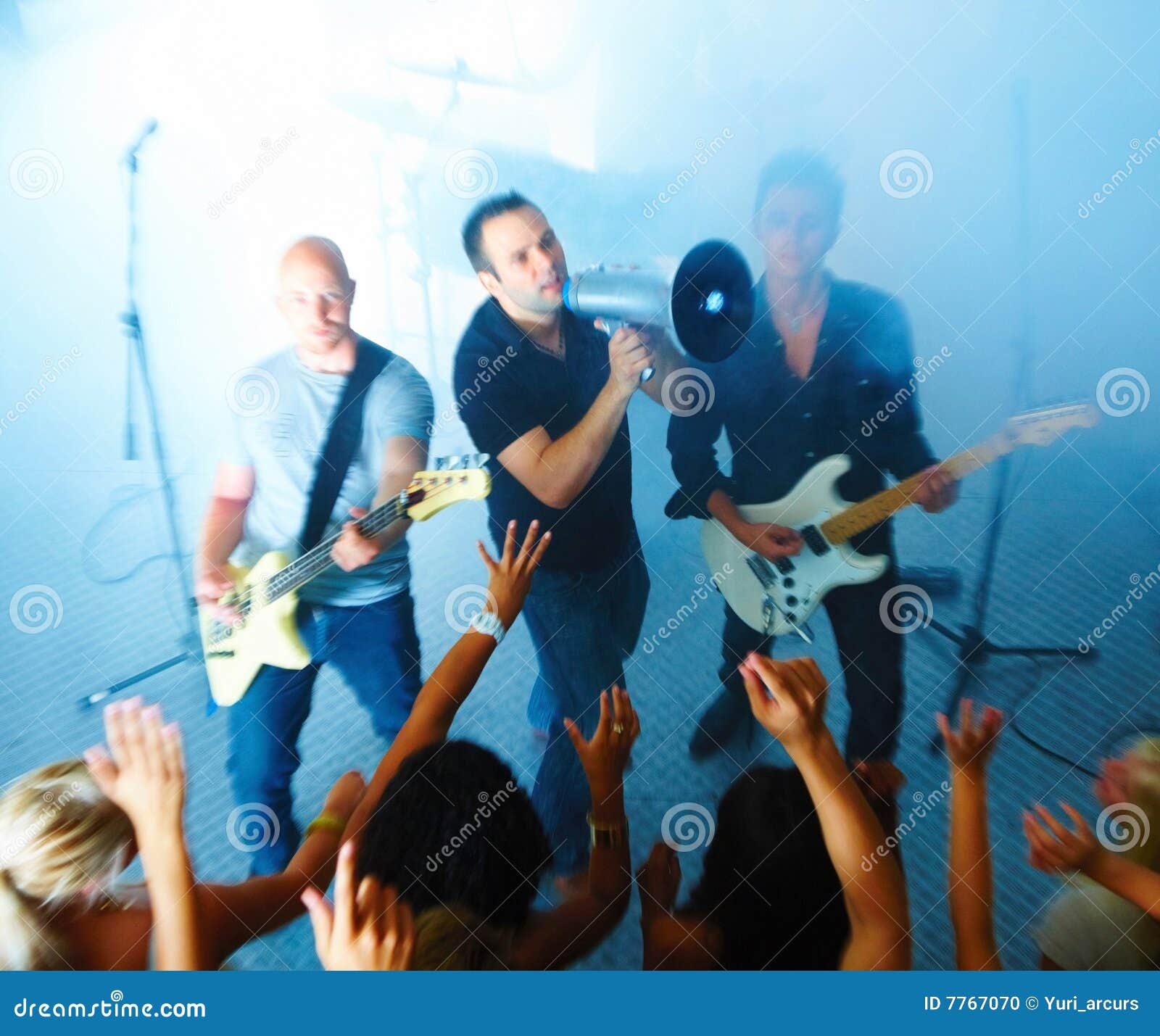 Group of People Enjoying Modern Rock Band Stock Photo - Image of adult ...