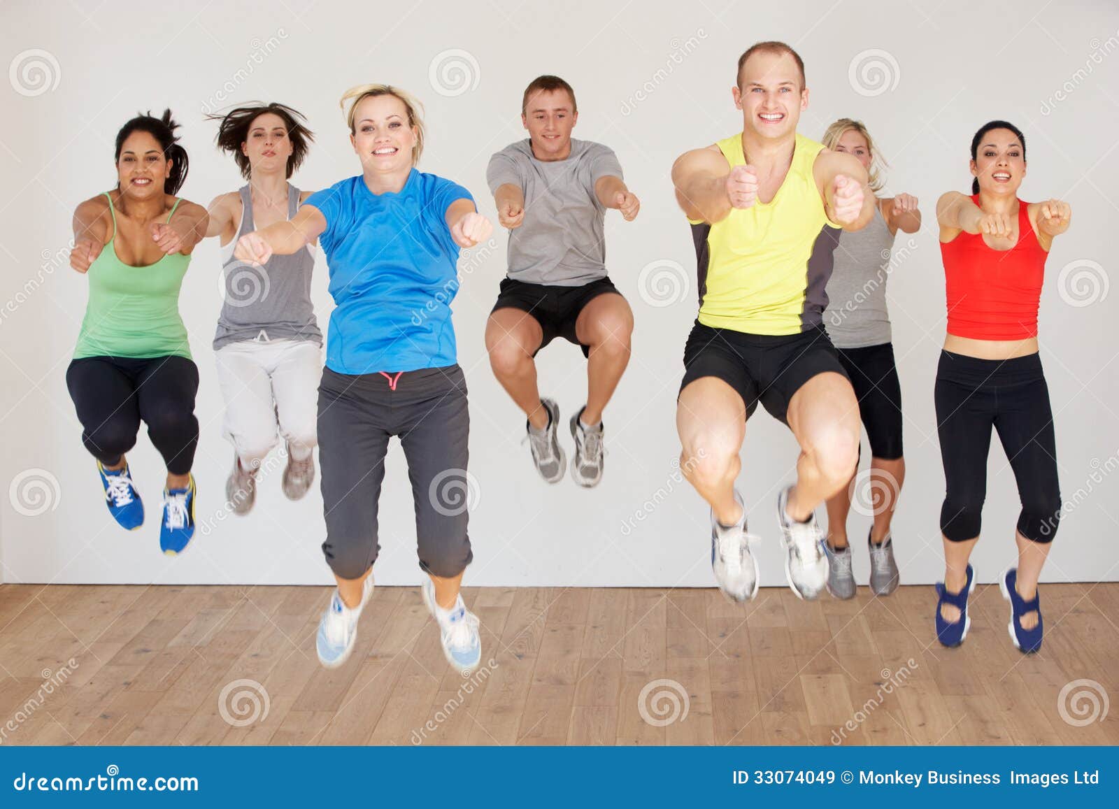Group of People Exercising in Dance Studio Stock Image - Image of ...