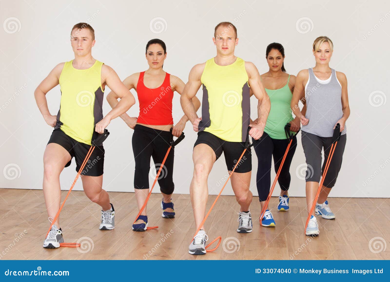 Group of People Exercising in Gym Stock Photo - Image of band, people ...