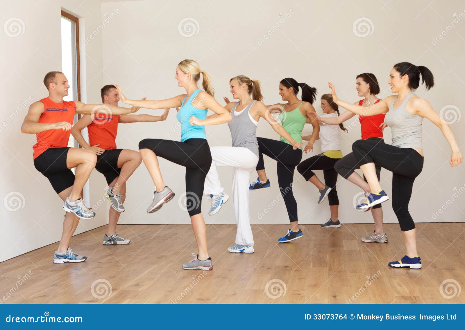Group of People Exercising in Studio Stock Photo - Image of exercise ...