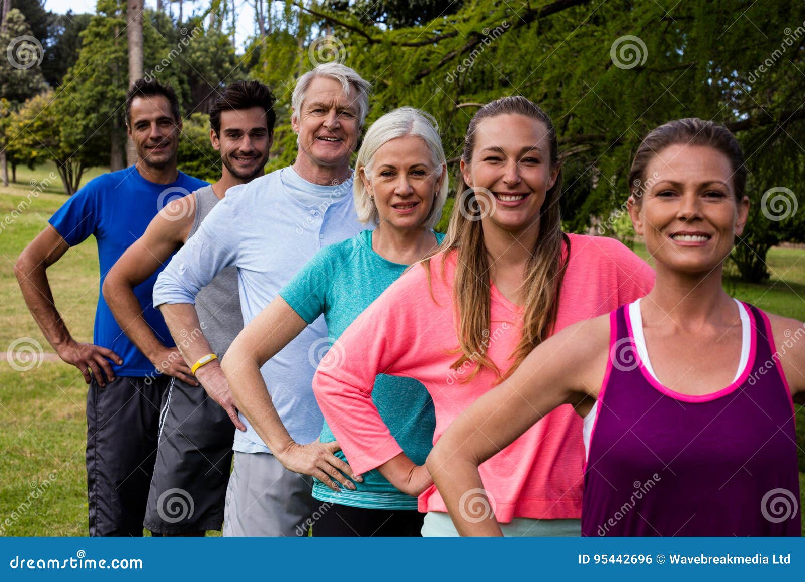 Group of People Exercising Together Stock Photo - Image of leisure ...