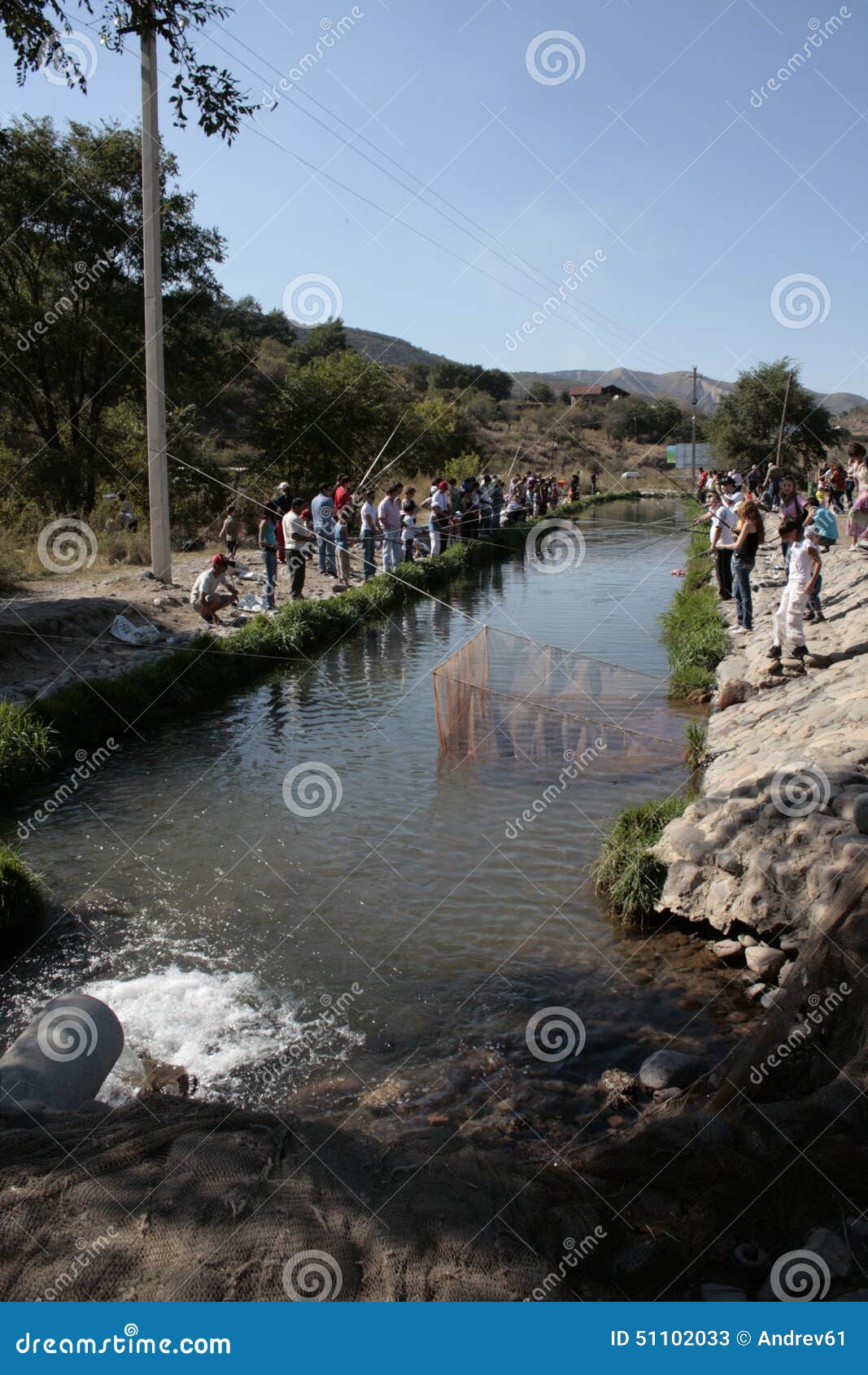 Group people fishing rods editorial stock photo. Image of leisure ...