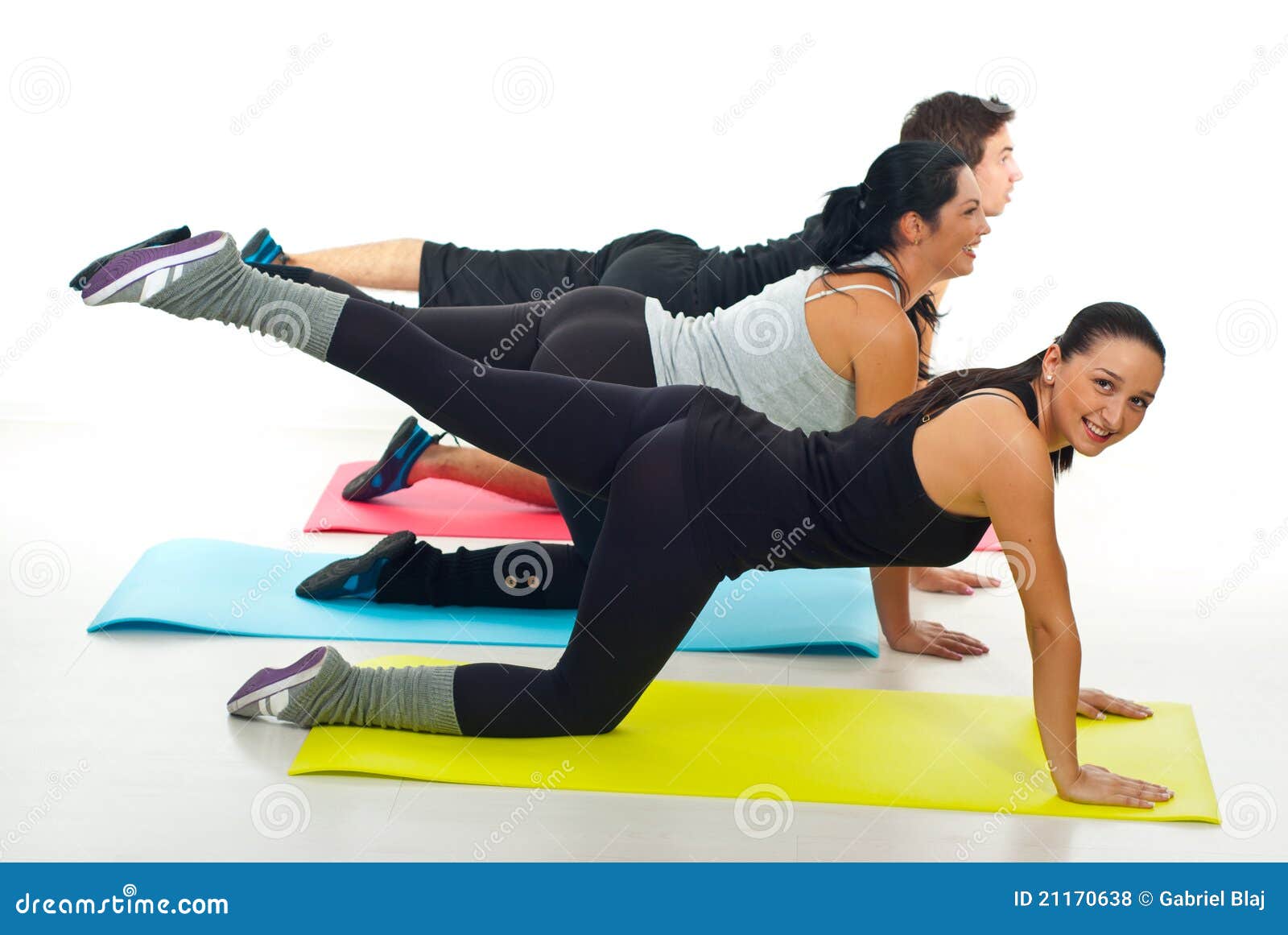 Group of People Flexing Legs Stock Photo - Image of healthy, cheerful ...