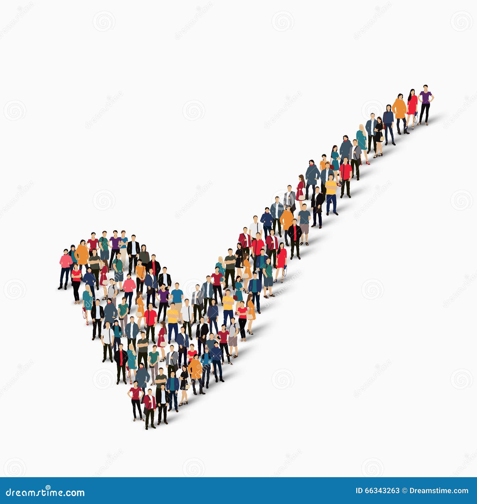 Group People Form Checkmark Stock Vector - Illustration of feedback ...