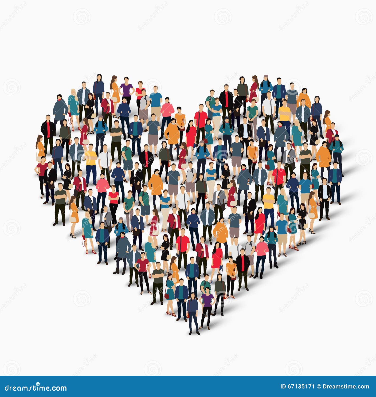 Group People Form Heart Love Stock Image - Image of charity, finger ...