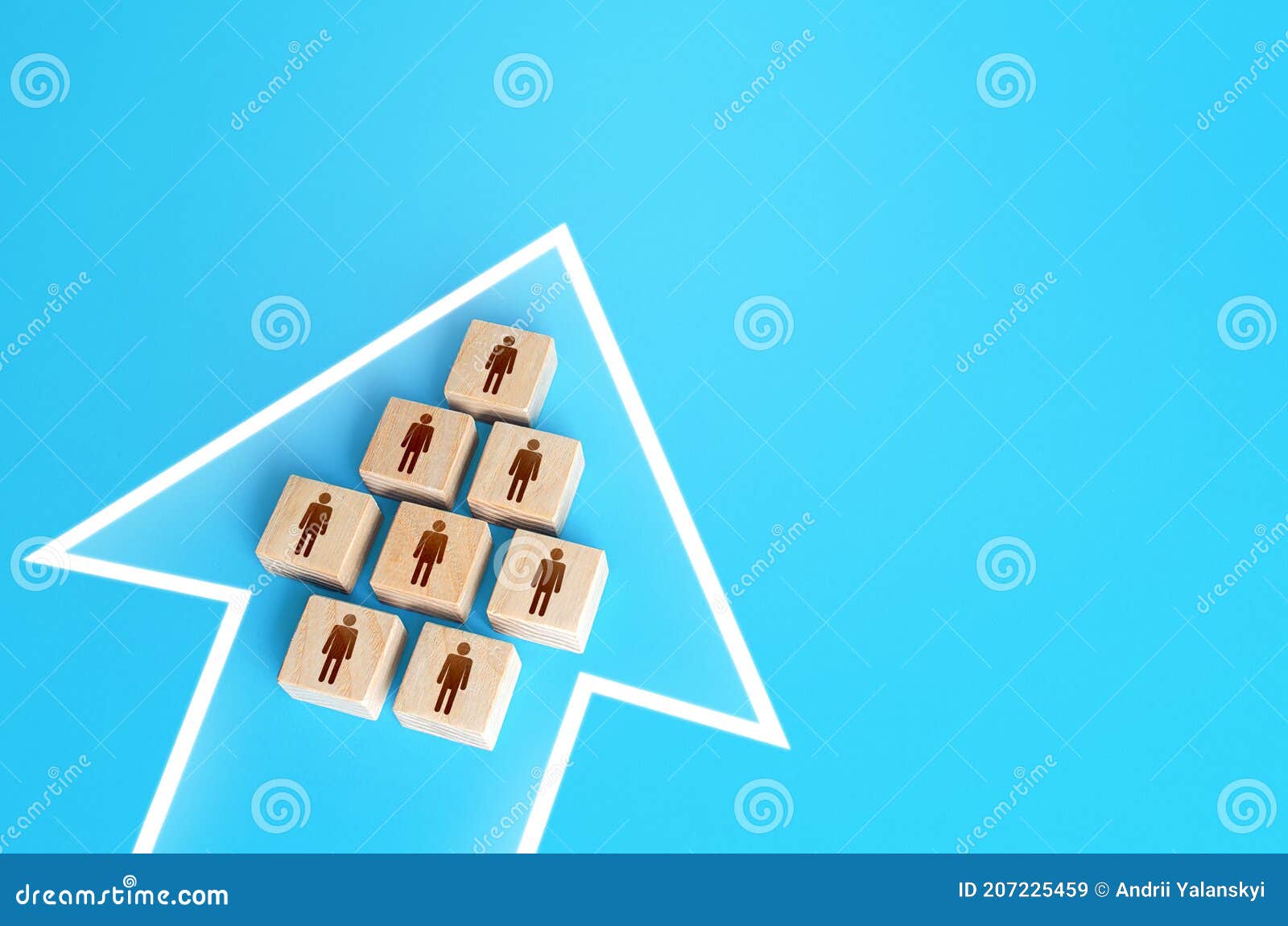 A Group of People Form a Single Movement Arrow. Consolidation, Striving ...