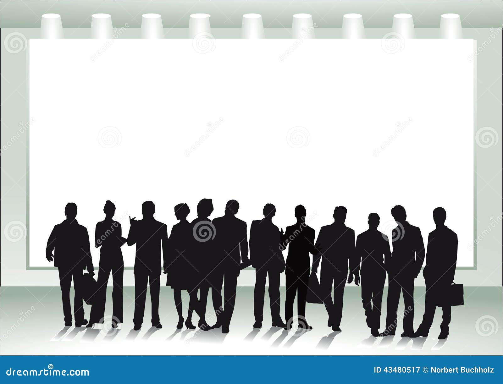 Group of People in Front of Canvas Stock Vector - Illustration of board ...