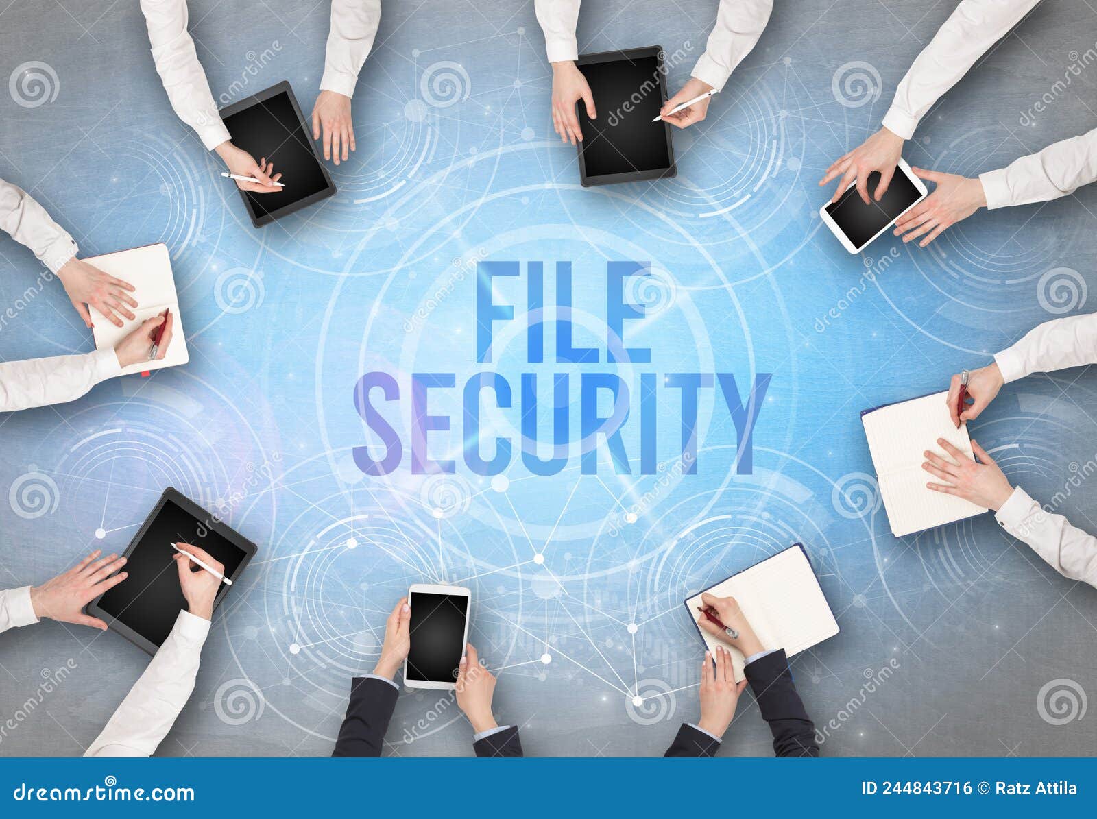 Group of People in Front of a Laptop, Security Concept Stock Photo ...