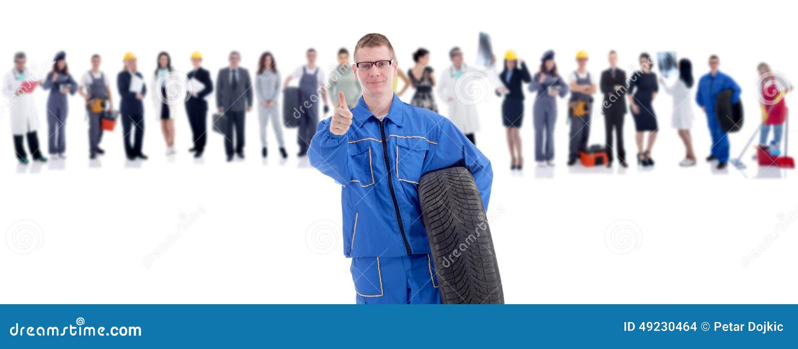 Group of People in Front Mechanic Stock Photo - Image of professional ...