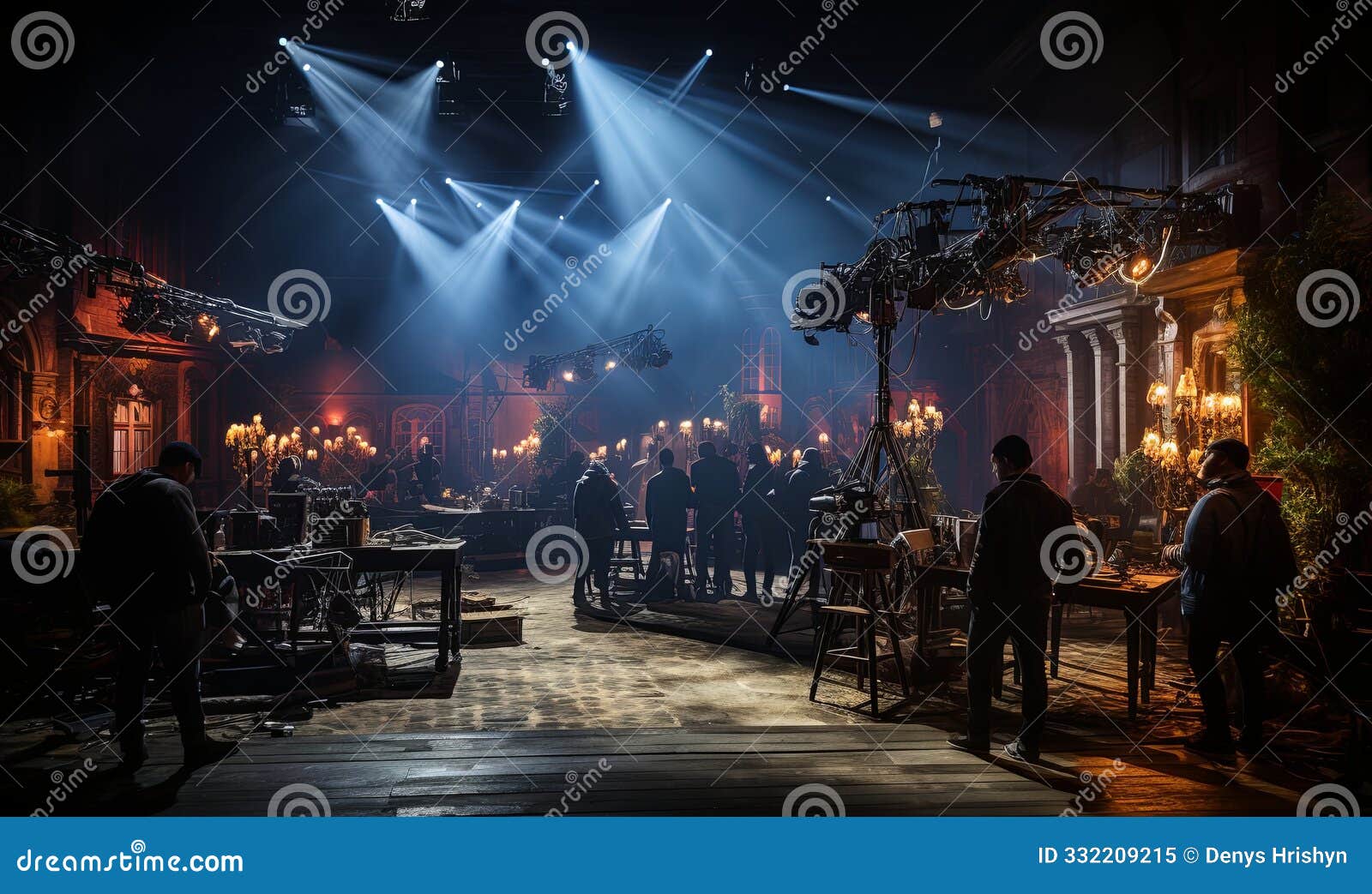 Audience Around a Stage stock image. Image of event - 332209215