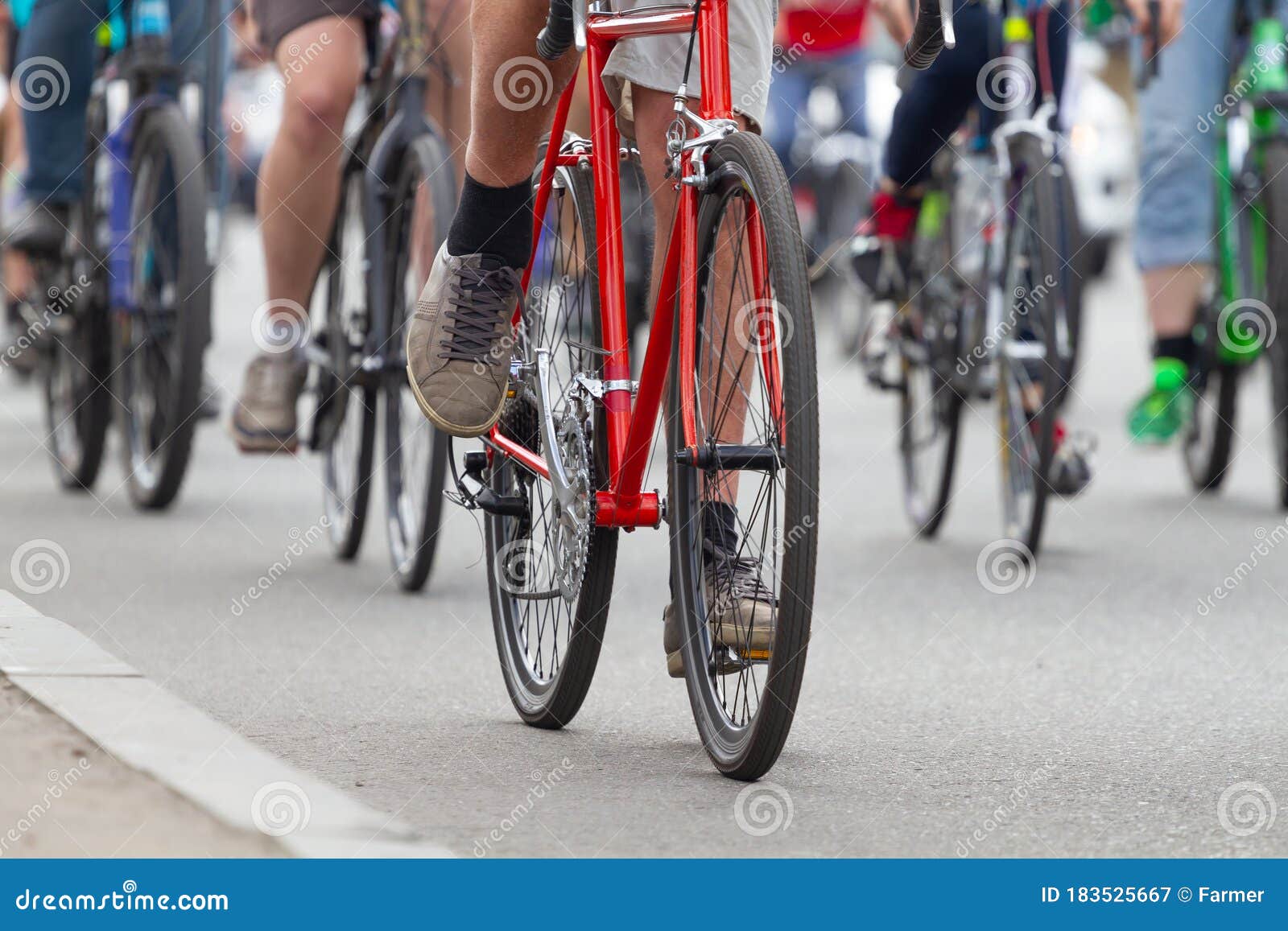 Group of People Go by Bicycles Stock Image - Image of kyiv, exercise ...