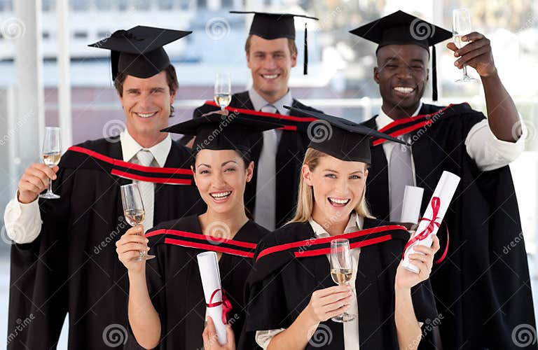 Group of People Graduating from College Stock Image - Image of ceremony ...