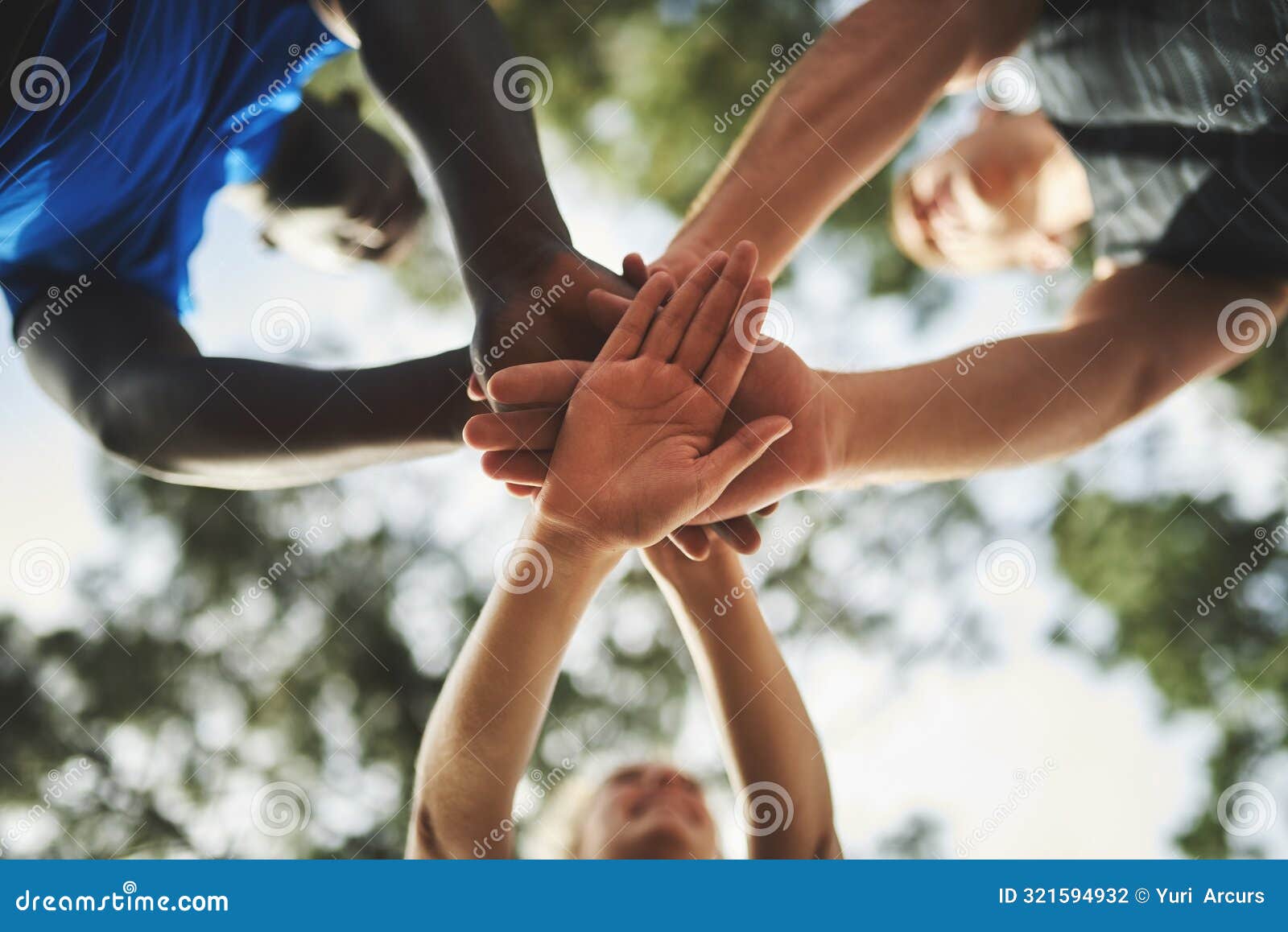 Group, People and Hands in Circle for Commitment with Collaboration ...