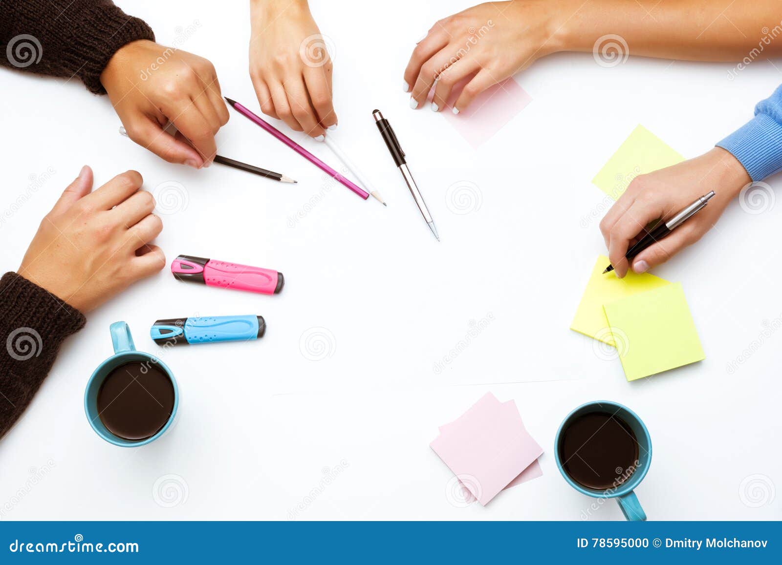 Group of People Hands Table Work Space Concept Stock Photo - Image of ...