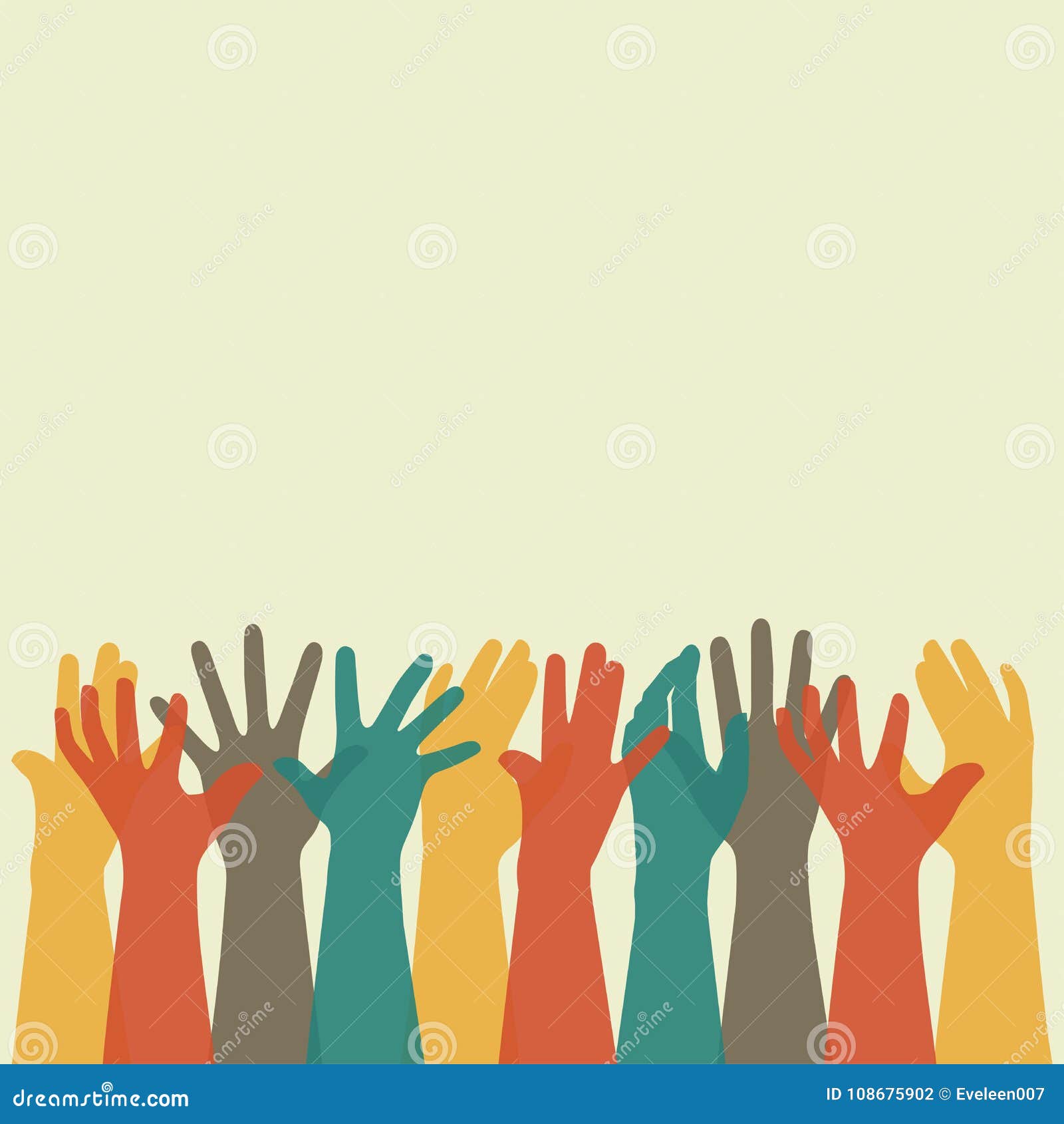 Voting Or Volunteer Hands Poster Royalty-Free Stock Photo ...