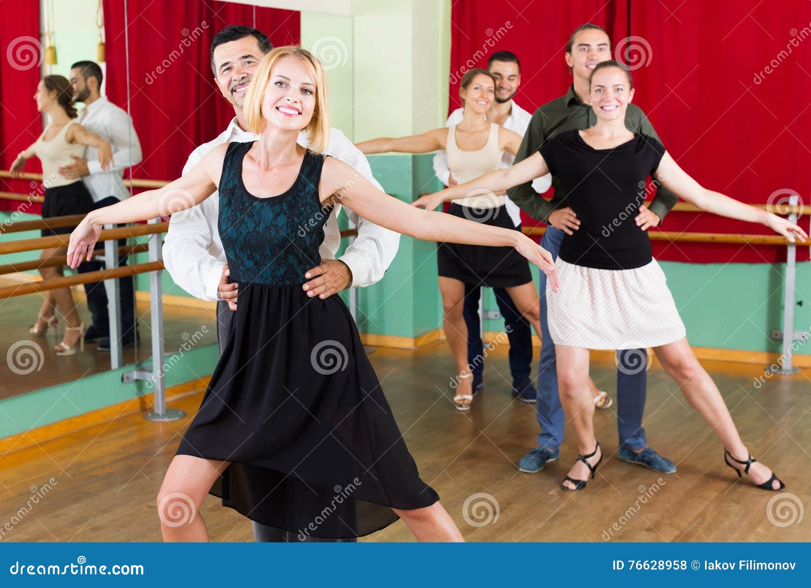 Group of People Have Fun while Dancing Waltz Stock Photo - Image of ...